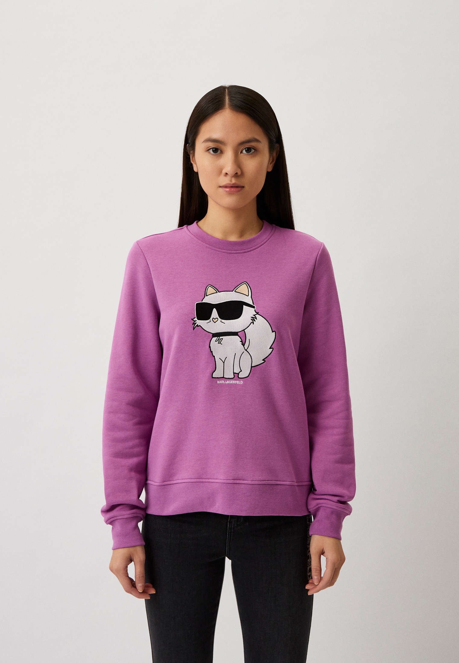 Свитшот Karl Lagerfeld, цвет: фиолетовый, RTLADC675501 — купить в ...
