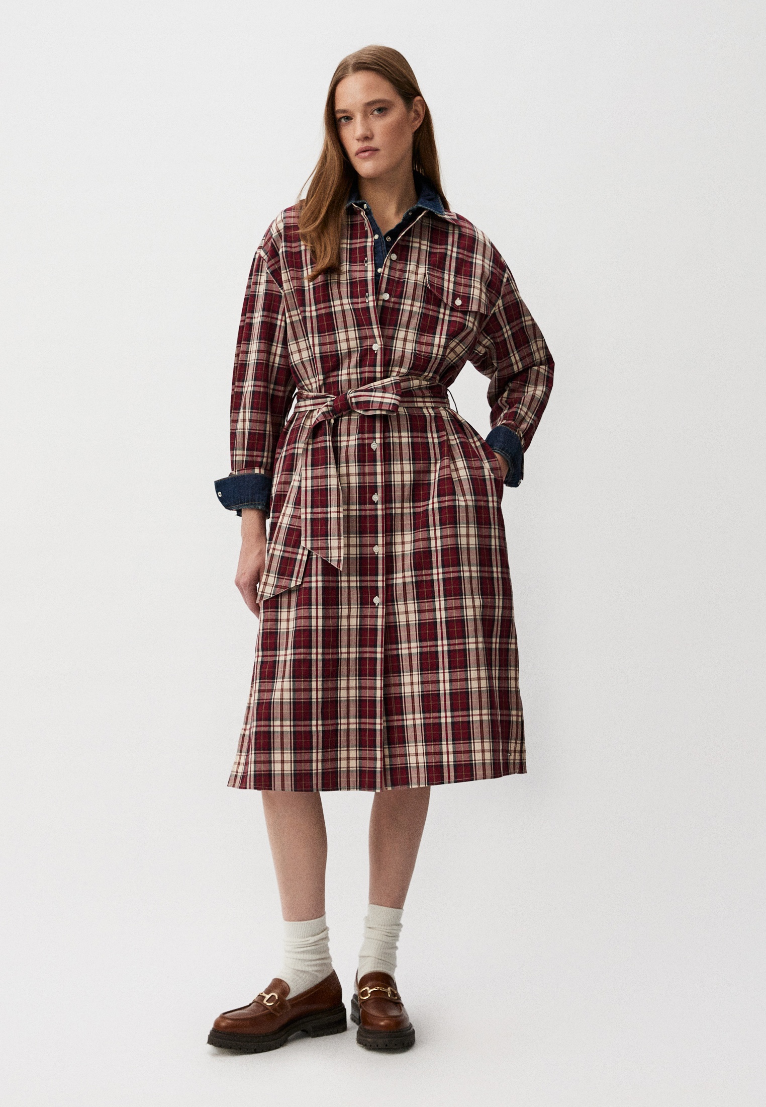 Платье Tommy Hilfiger, цвет: бордовый, RTLADC722401 — купить в интернет ...