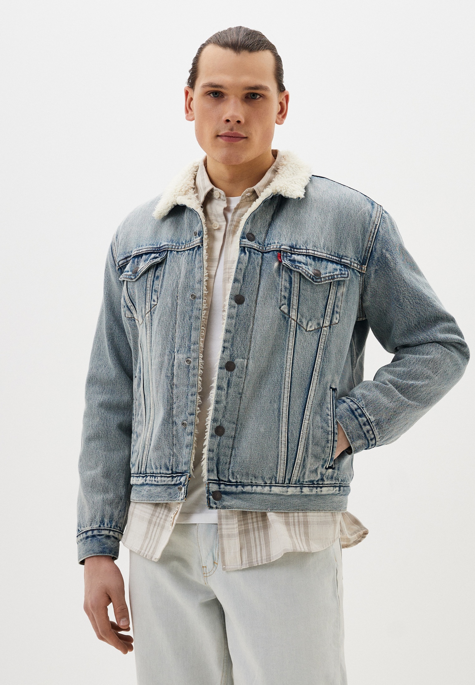 Куртка джинсовая Levi's®, цвет: голубой, RTLADC987001 — купить в ...