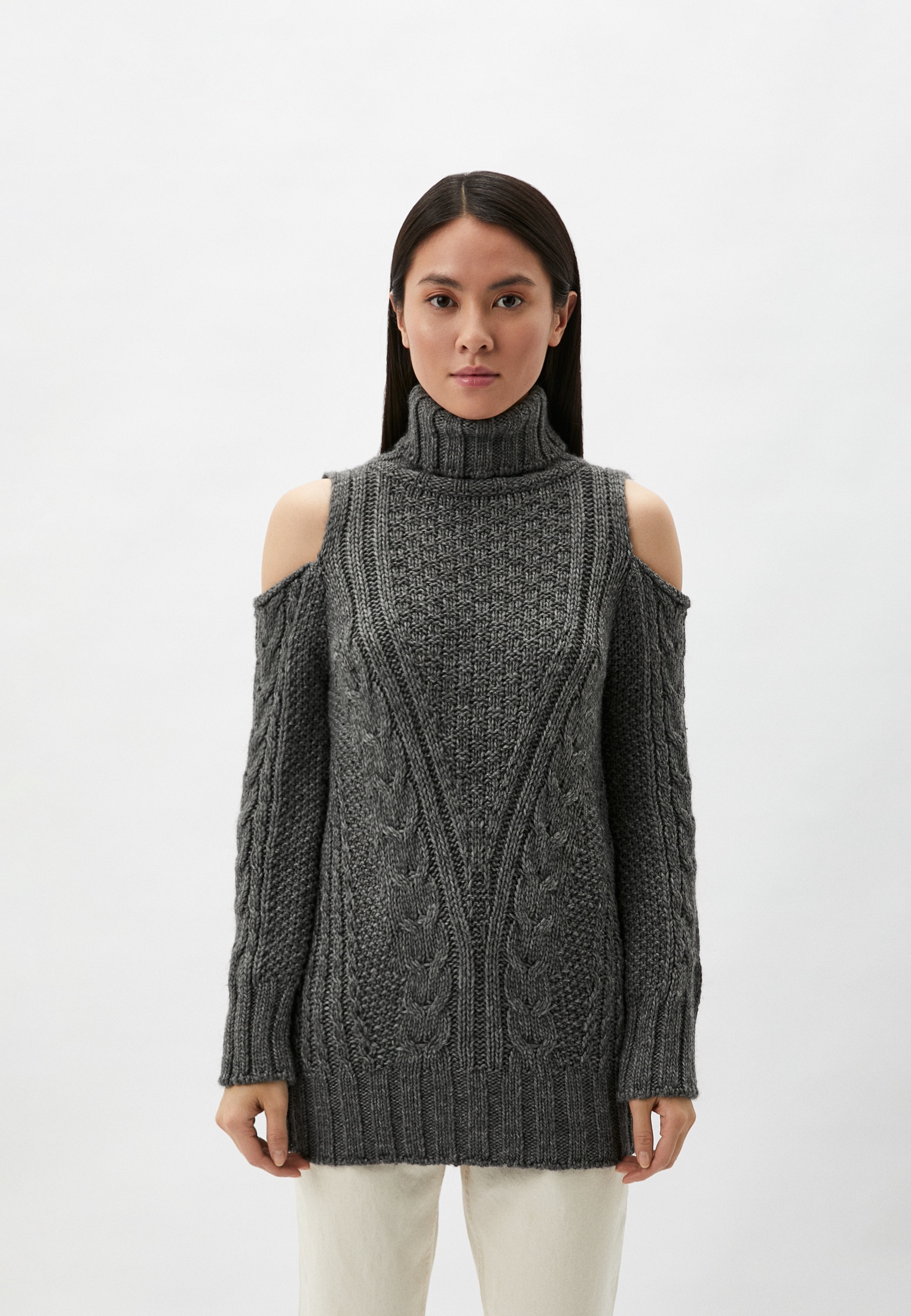 Свитер Pinko, цвет: серый, RTLADD019602 — купить в интернет-магазине Lamoda