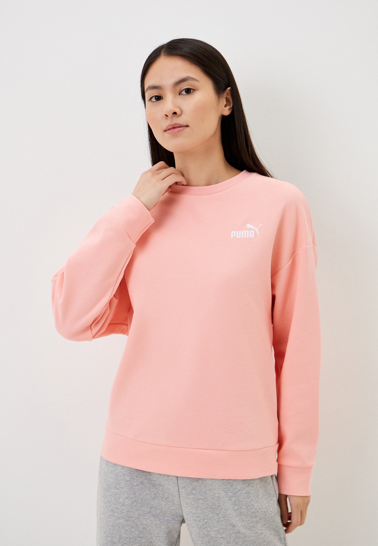 Свитшот PUMA ESS ELEVATED Crew Peach Smoothie, цвет: розовый ...