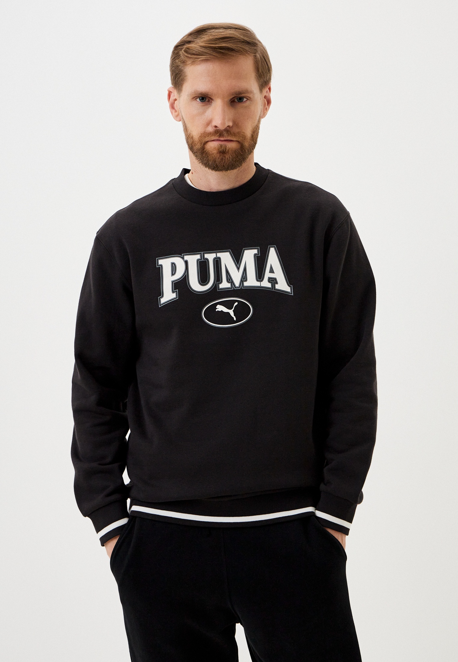 Свитшот PUMA PUMA SQUAD Crew FL PUMA Black, цвет: черный, RTLADD126501 ...