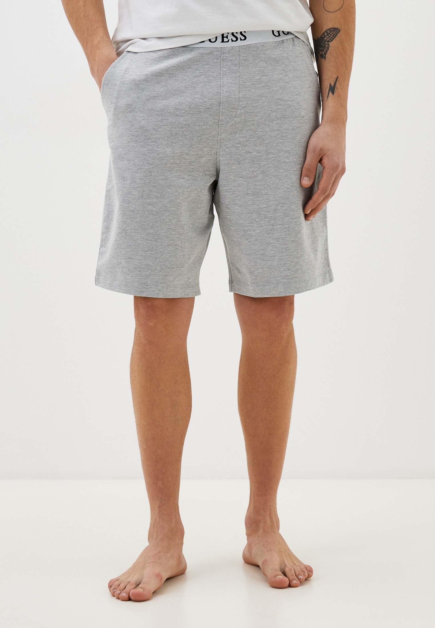 Шорты домашние Guess, цвет: серебряный, RTLADD473501 — купить в ...