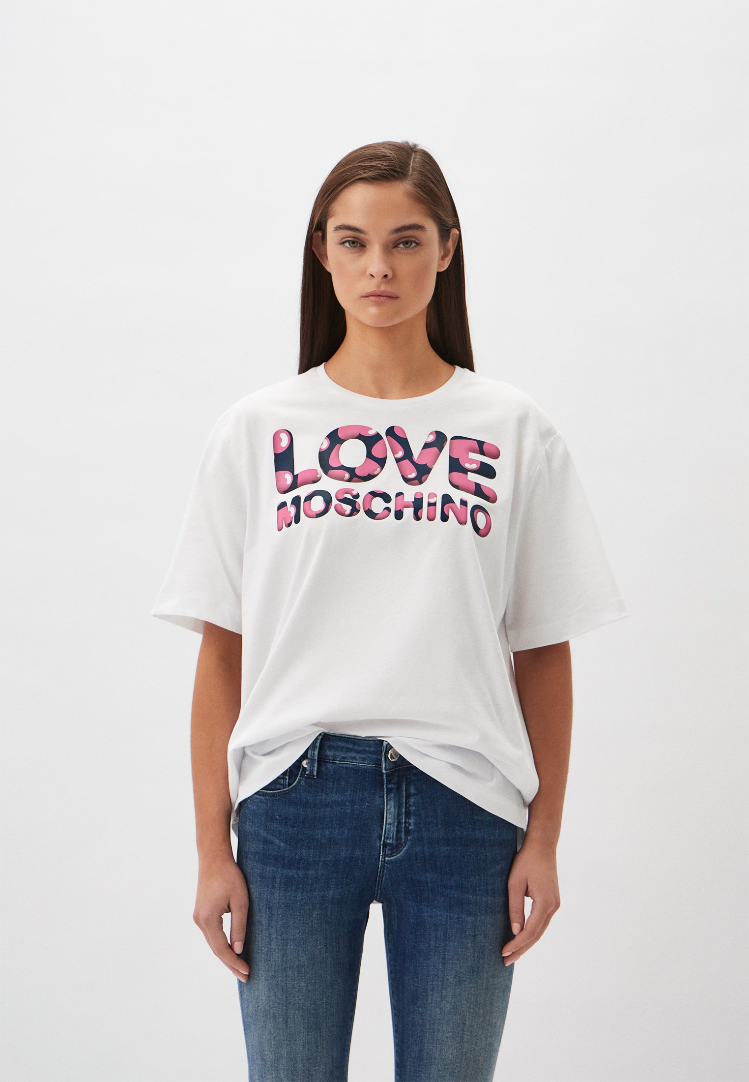 Футболка Love Moschino, цвет: белый, RTLADD527801 — купить в интернет ...