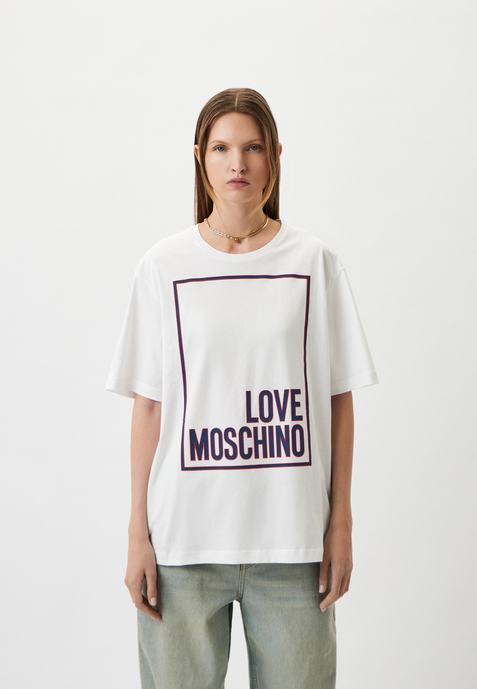 Футболка Love Moschino, цвет: белый, RTLADD528201 — купить в интернет ...