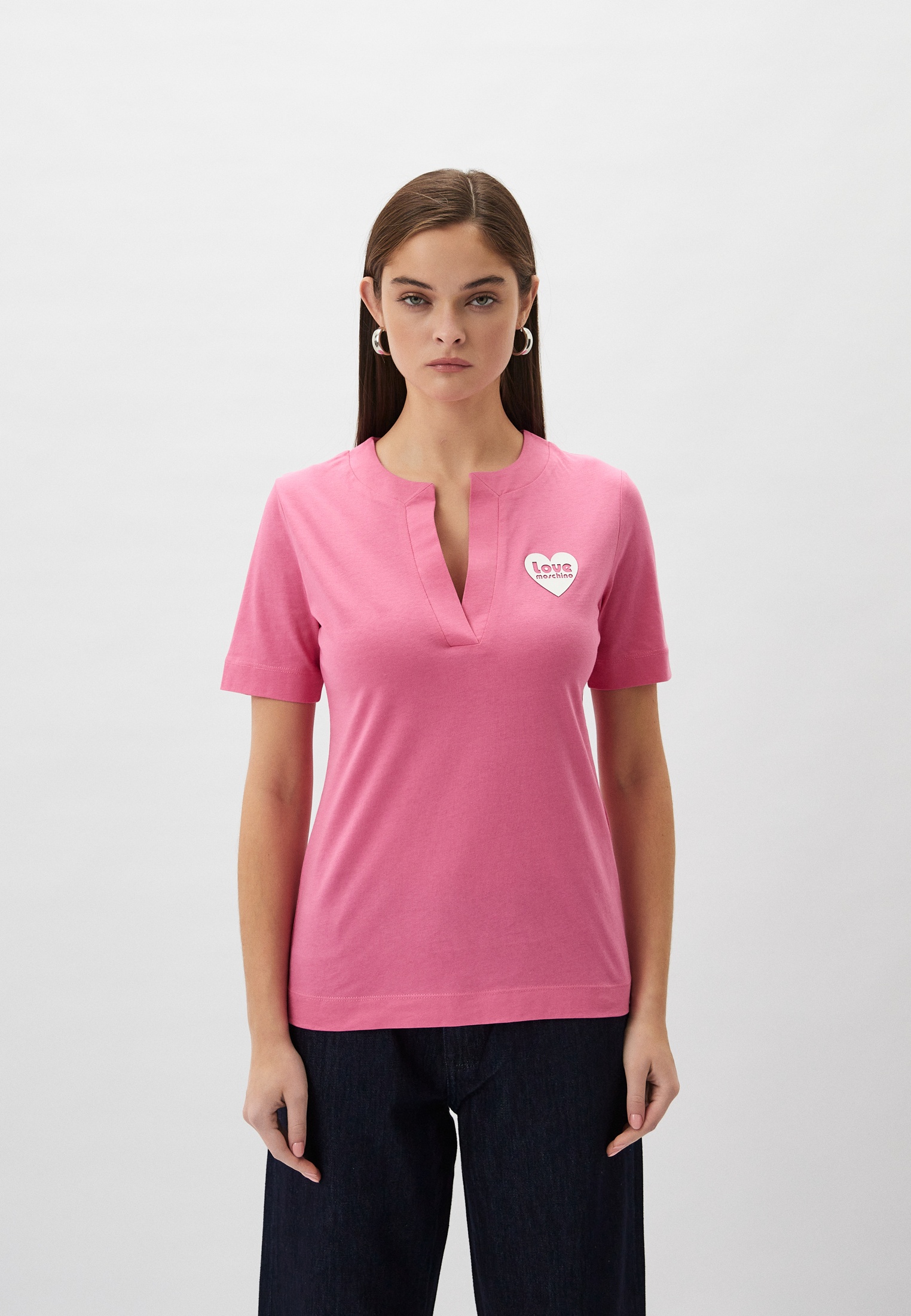 Футболка Love Moschino, цвет: розовый, RTLADD529701 — купить в интернет ...