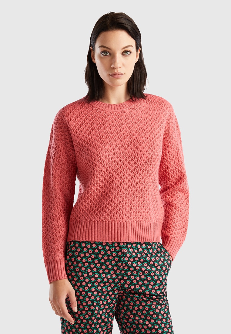 Джемпер United Colors of Benetton, цвет: коралловый, RTLADD620401 ...