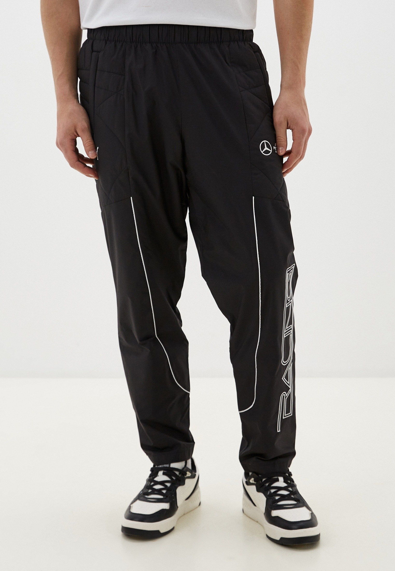 Брюки спортивные PUMA MAPF1 Garage Crew Pants PUMA Black, цвет: черный ...