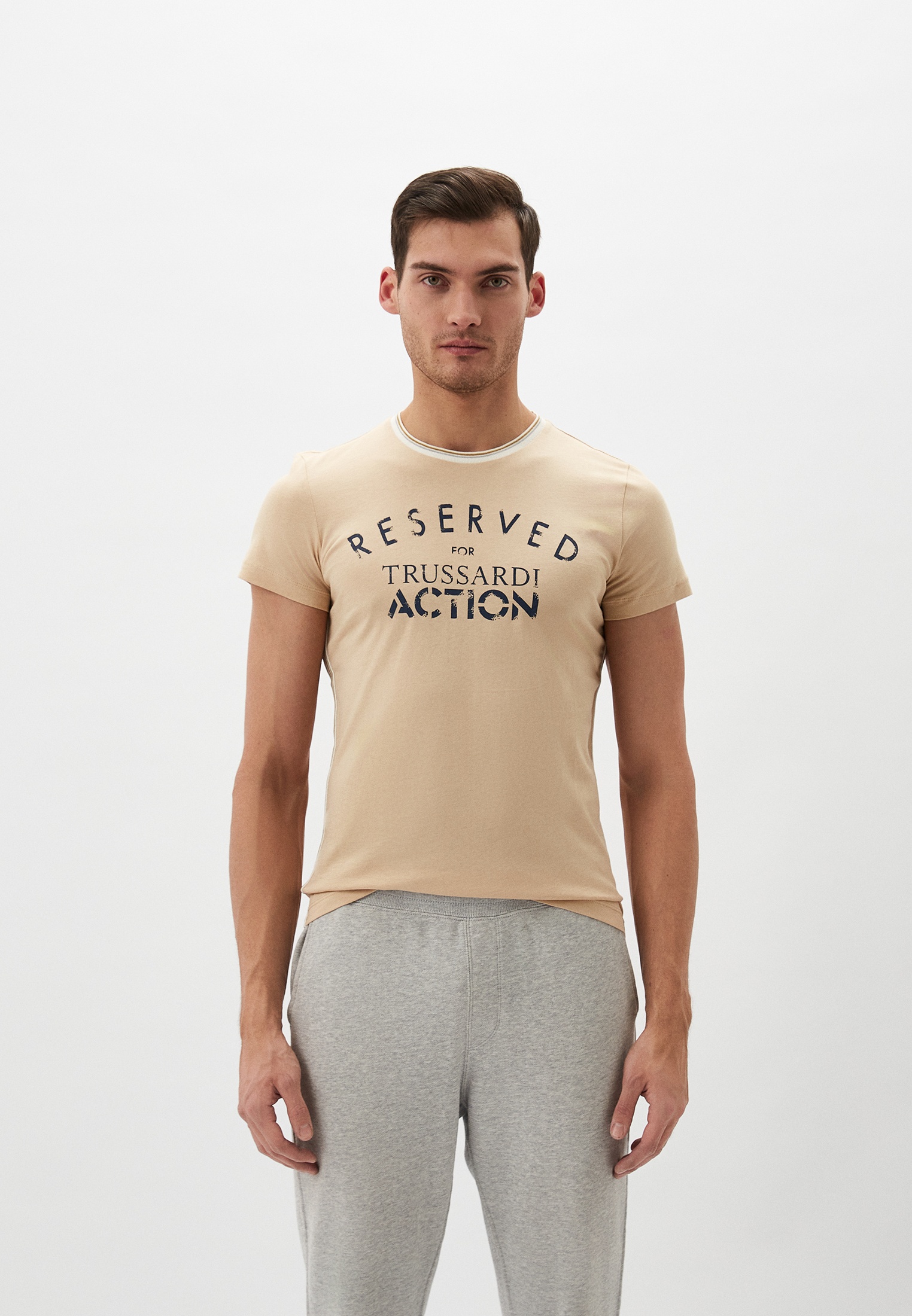 Футболка Trussardi Action, цвет: бежевый, RTLADD831901 — купить в ...