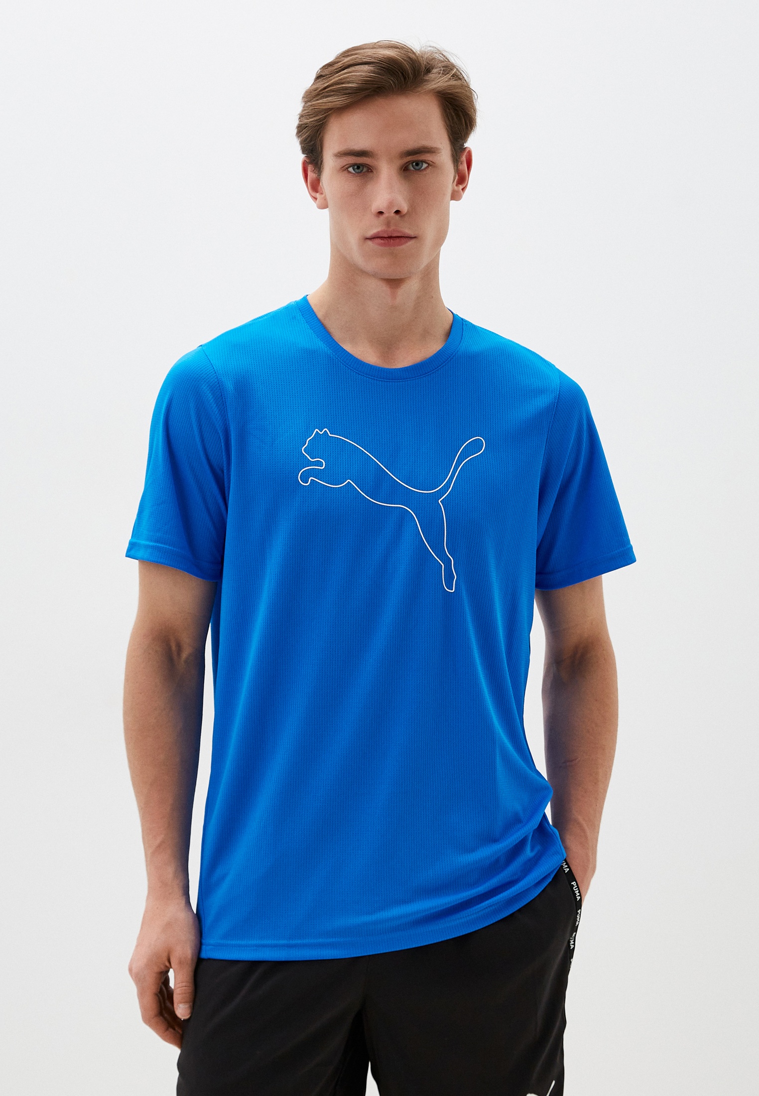 Футболка спортивная PUMA PERFORMANCE CAT TEE M Ultra Blue, цвет: синий ...