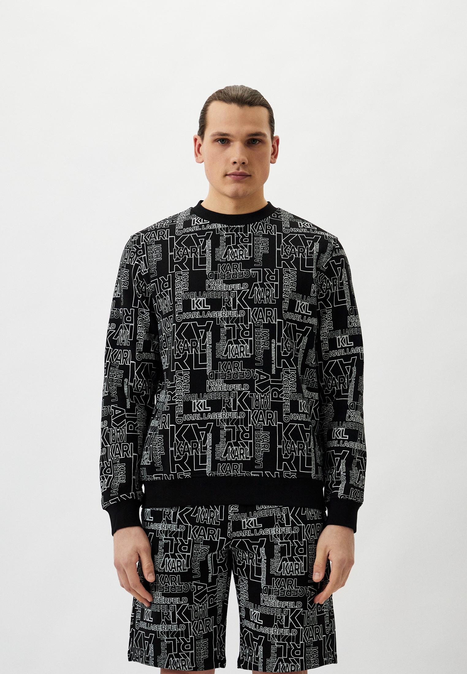 Свитшот Karl Lagerfeld, цвет: черный, RTLADE051201 — купить в интернет ...