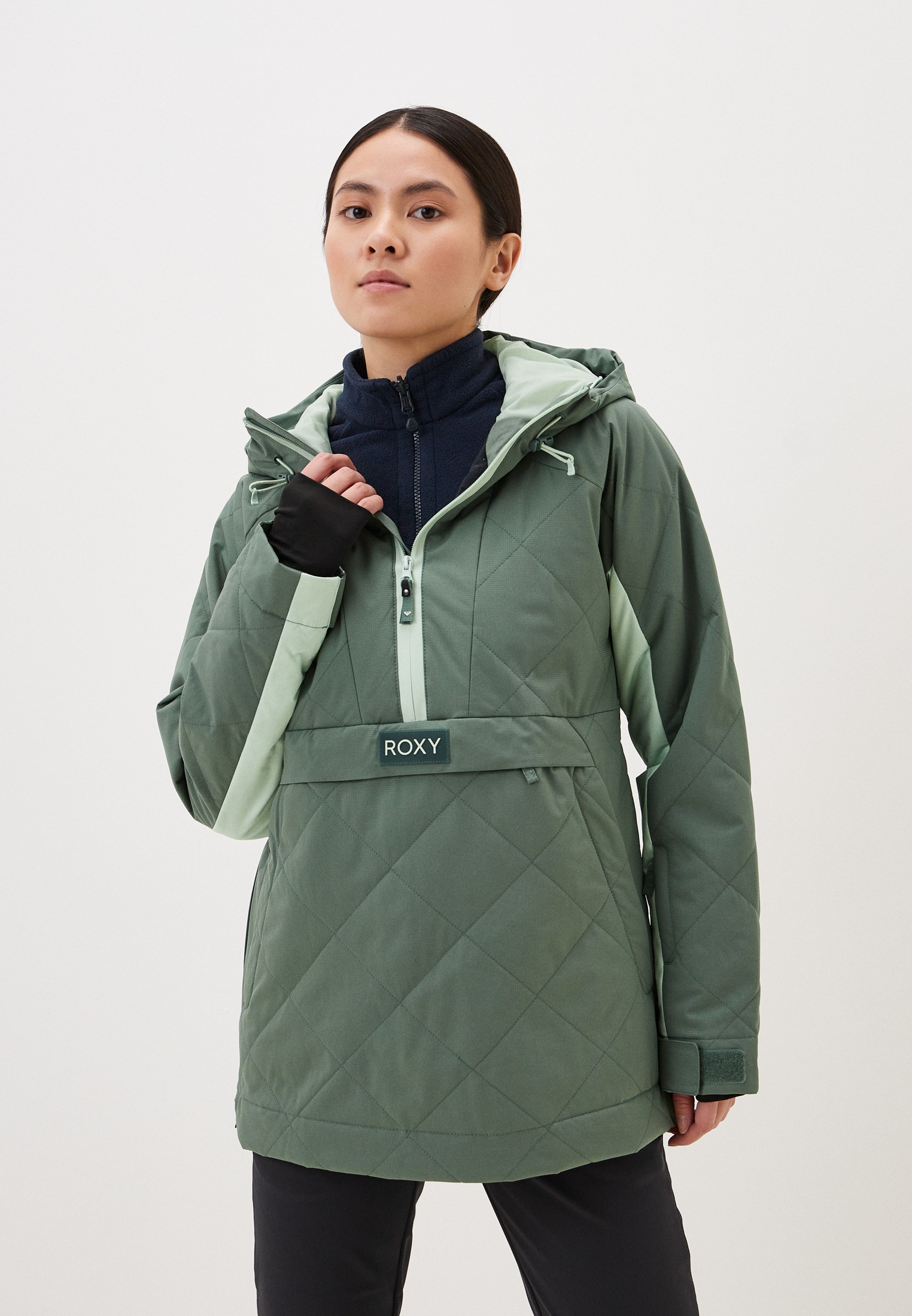 Куртка сноубордическая Roxy RADIANT LINES O SNJT BPG0, цвет: зеленый ...