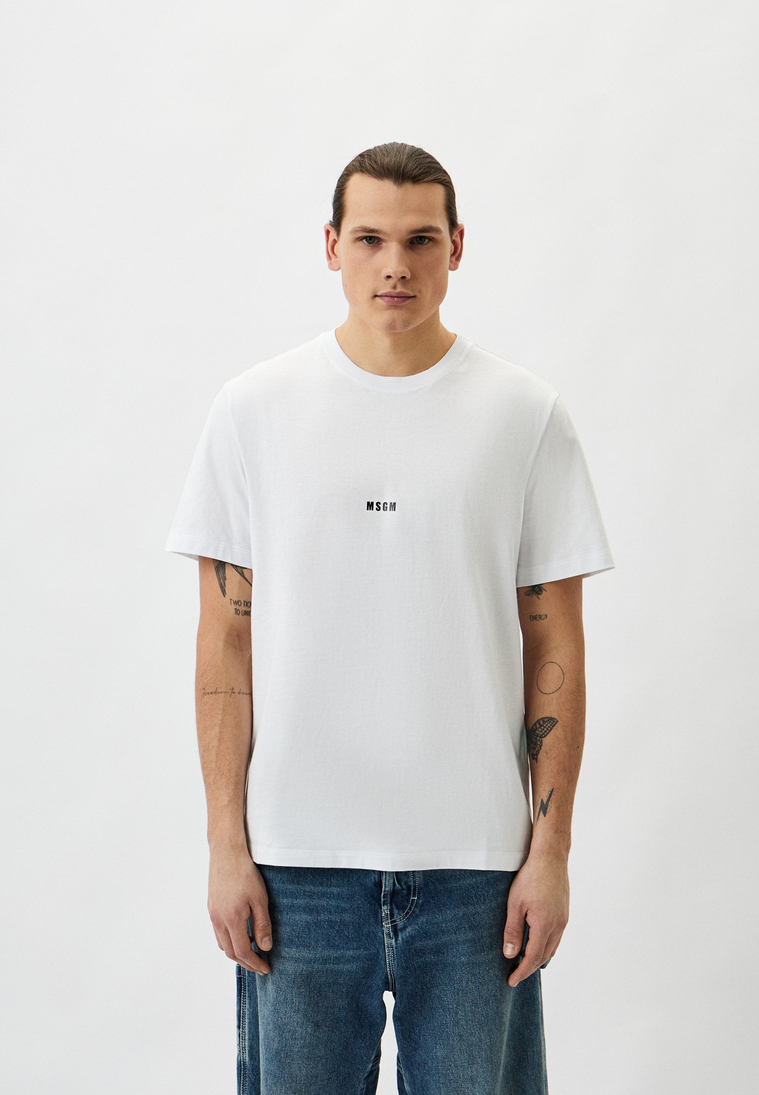 Футболка MSGM, цвет: белый, RTLADE196701 — купить в интернет-магазине ...