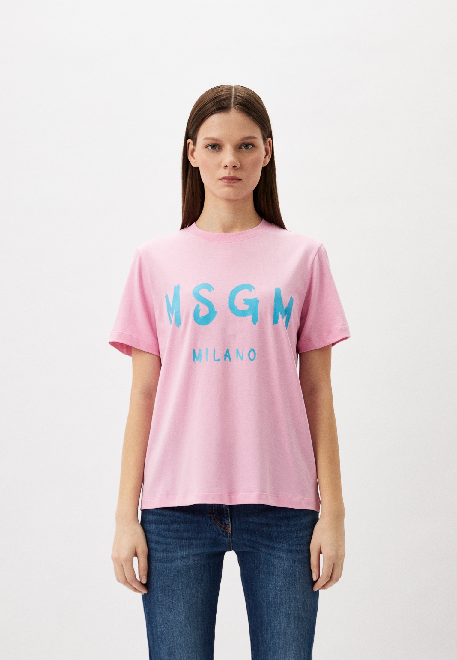 Футболка MSGM, цвет: розовый, RTLADE198101 — купить в интернет-магазине ...
