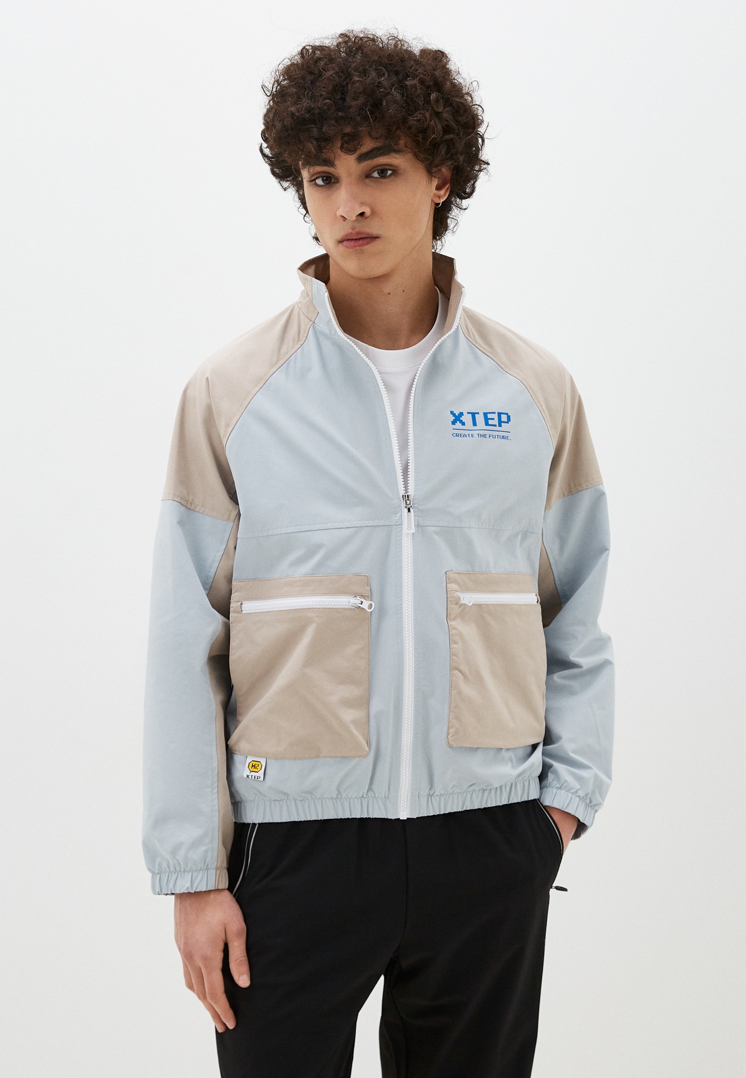 Куртка Xtep, цвет: серый, RTLADE207001 — купить в интернет-магазине Lamoda