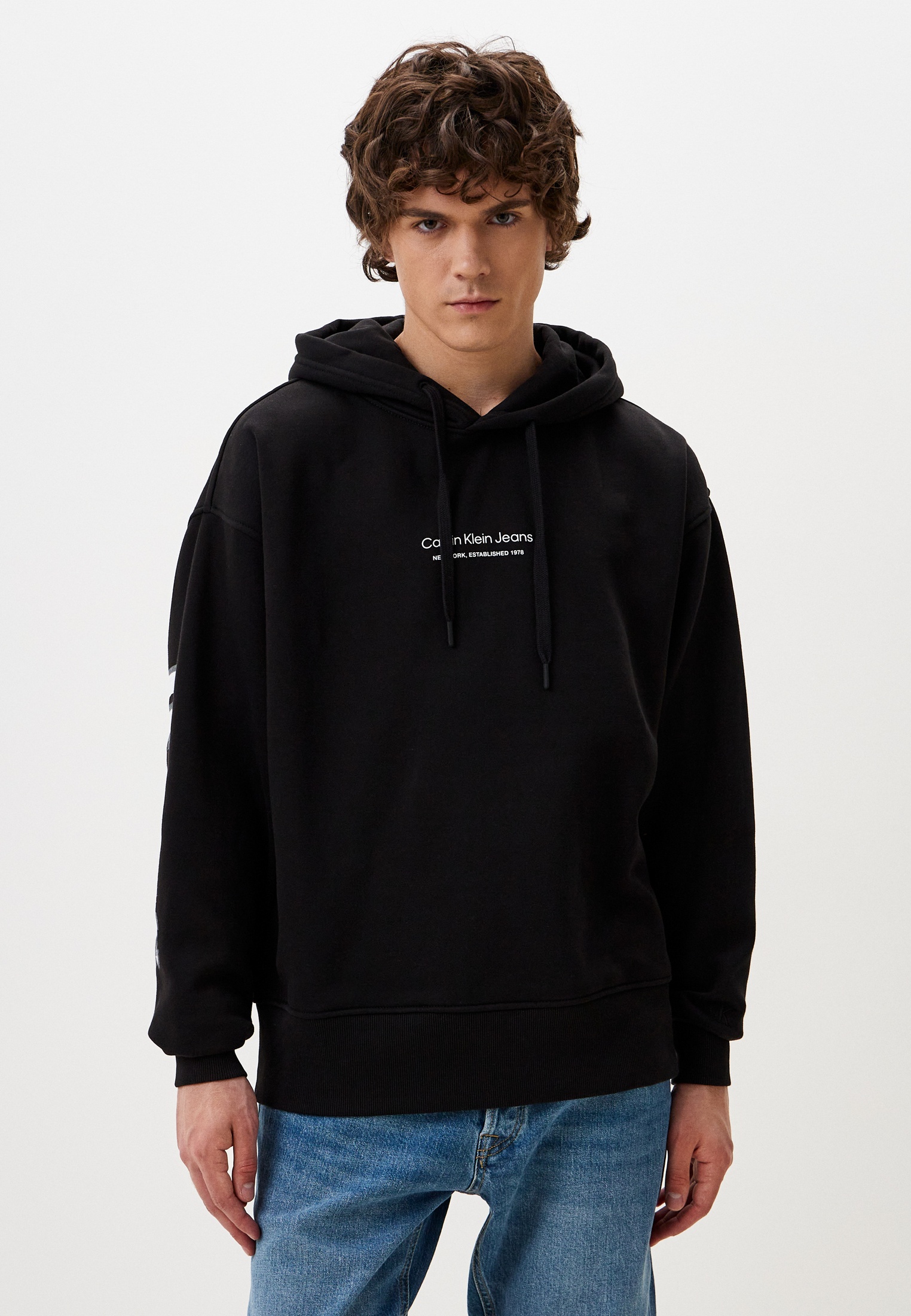 Худи Calvin Klein Jeans, цвет: черный, RTLADE267002 — купить в интернет ...