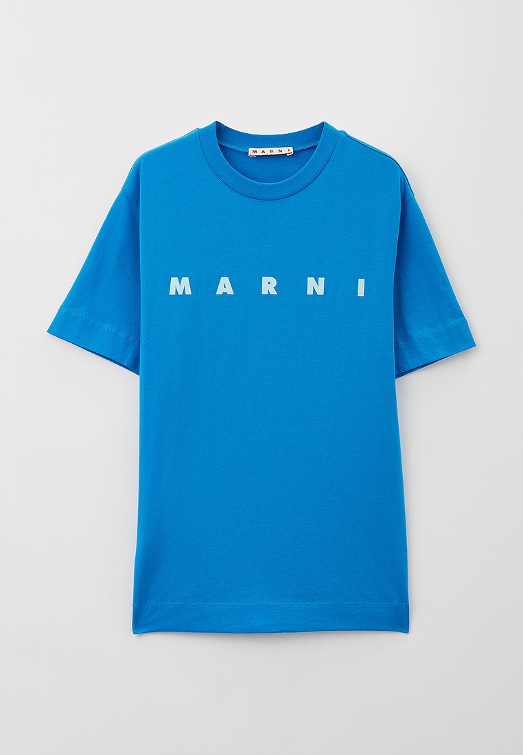 Футболка Marni, цвет: голубой, RTLADE529201 — купить в интернет ...
