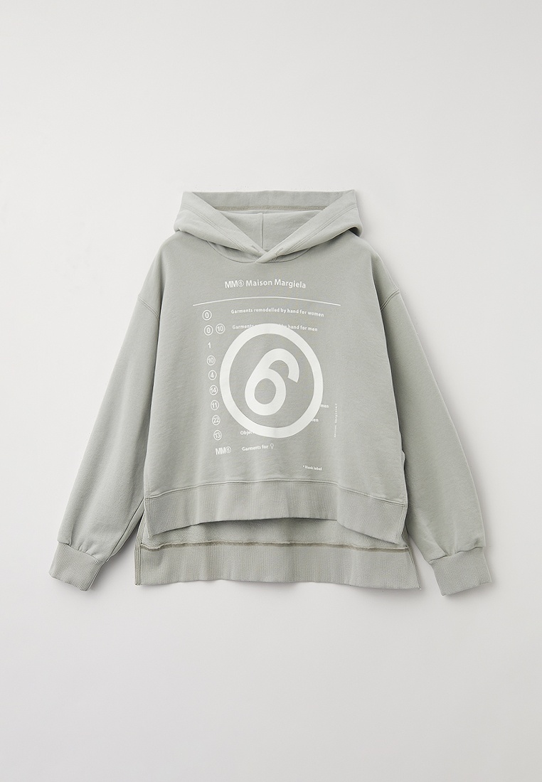 Худи MM6 Maison Margiela Paris, цвет: серый, RTLADE533101 — купить в ...