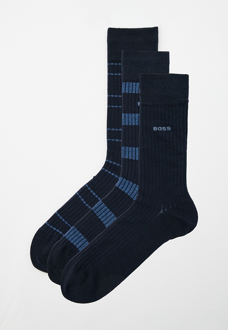 Носки 3 пары Boss 3P RS Fine Rib CC, цвет: синий, RTLADE571101 — купить ...