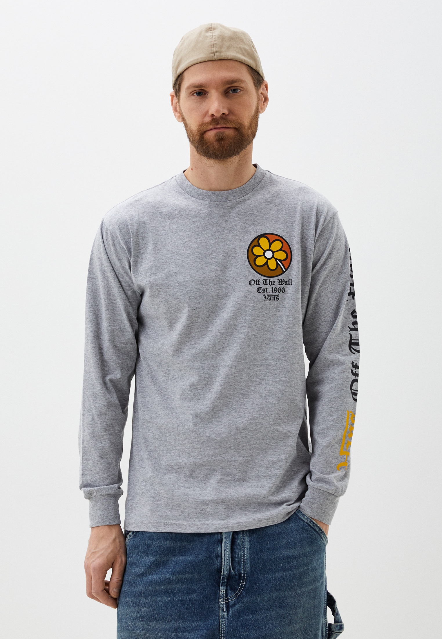 Лонгслив Vans, цвет: серый, RTLADE615001 — купить в интернет-магазине ...