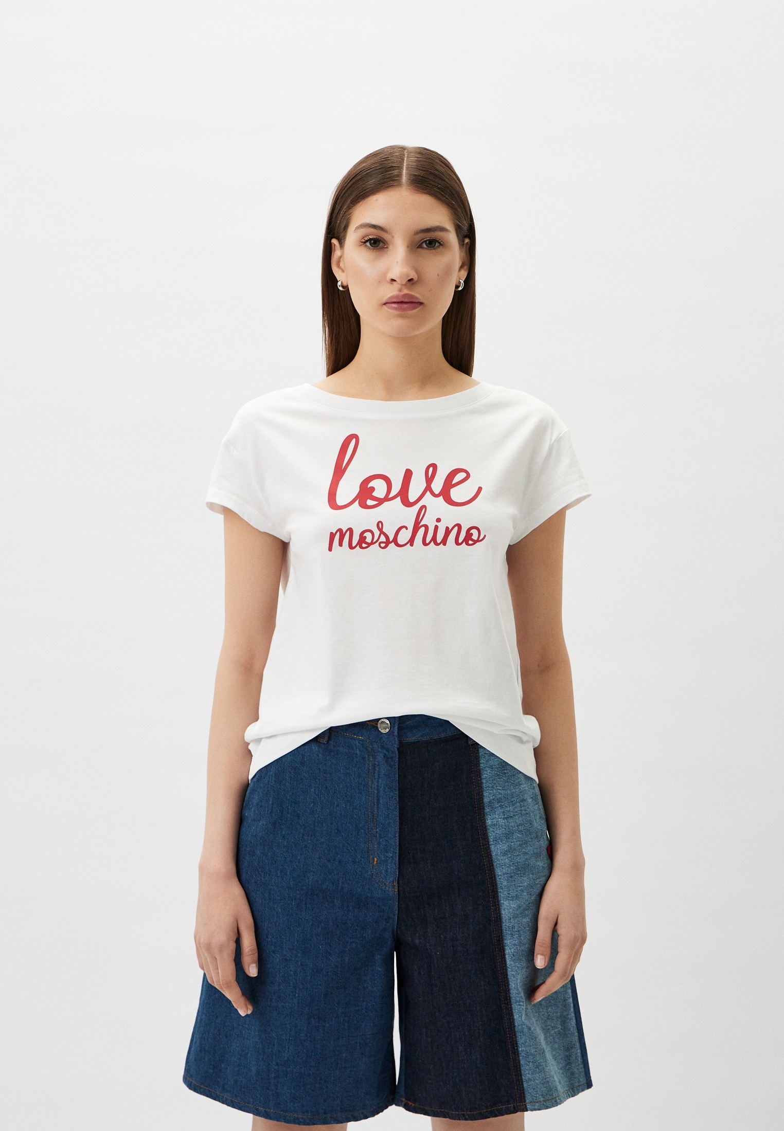 Футболка Love Moschino, цвет: белый, RTLADE768202 — купить в интернет ...