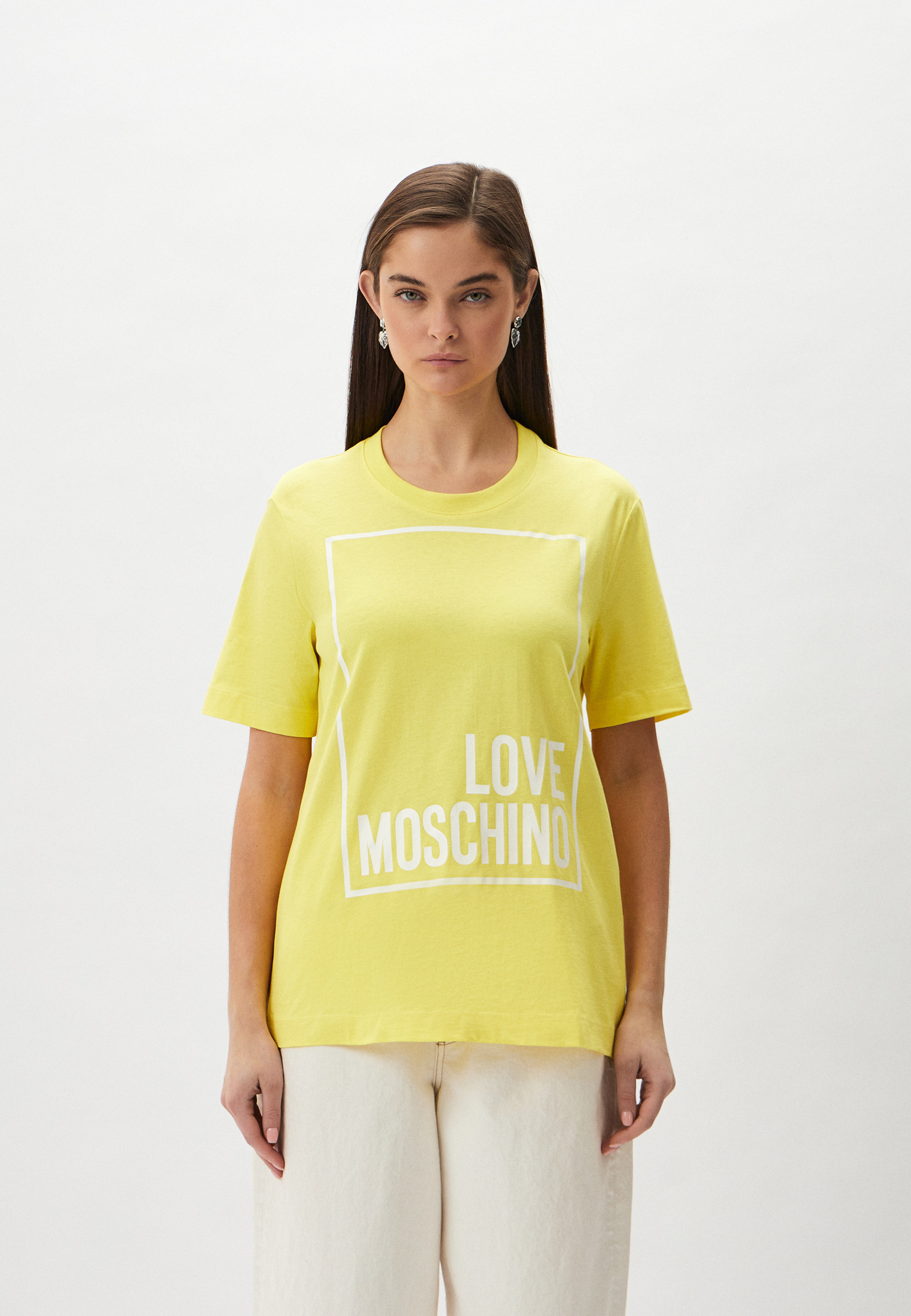Футболка Love Moschino, цвет: желтый, RTLADE770201 — купить в интернет ...