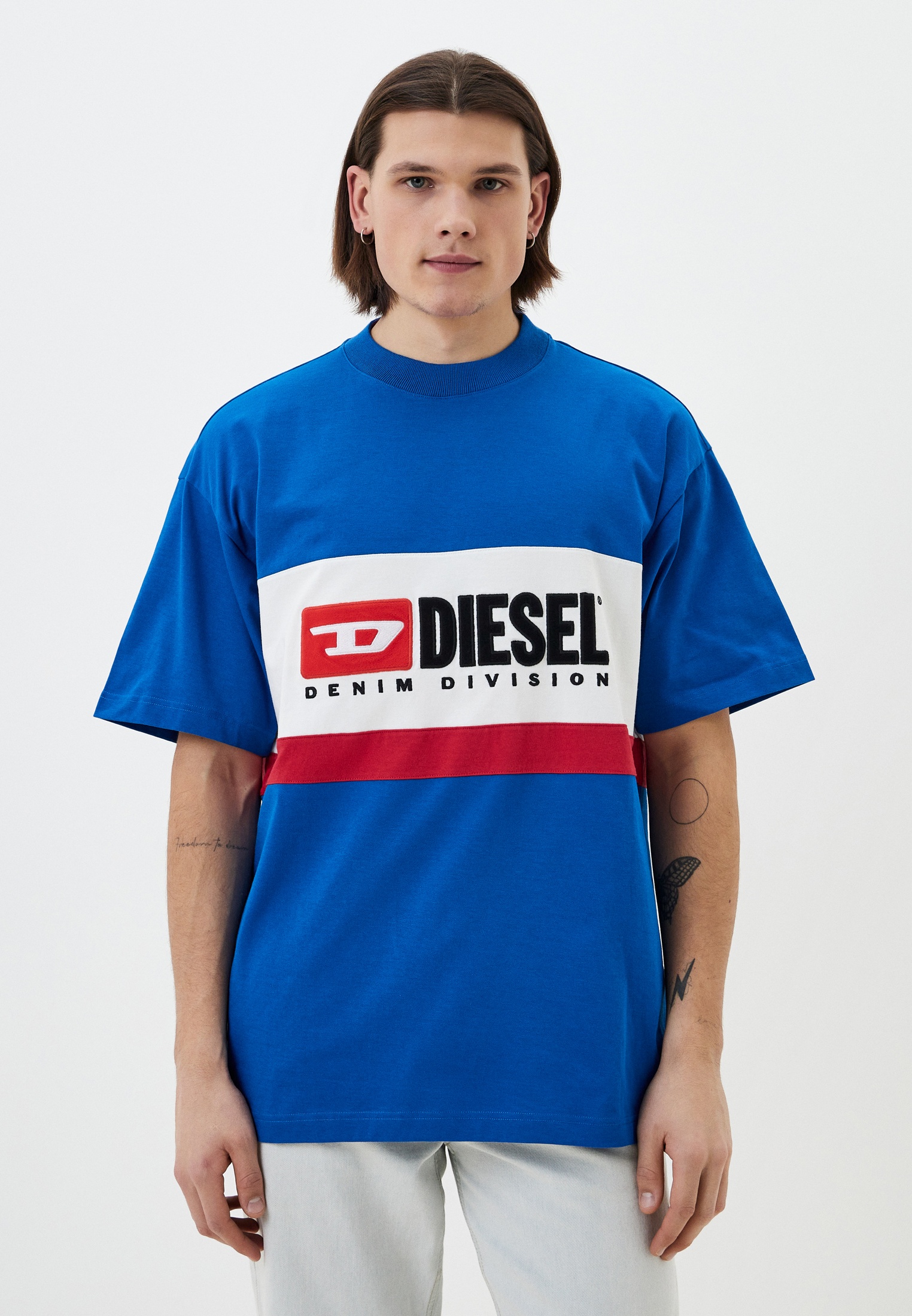 Футболка Diesel, цвет: синий, RTLADE813201 — купить в интернет-магазине ...