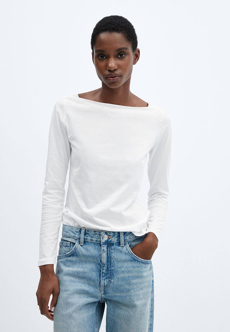 Лонгслив Mango SACO, цвет: белый, RTLADE957901 — купить в интернет ...
