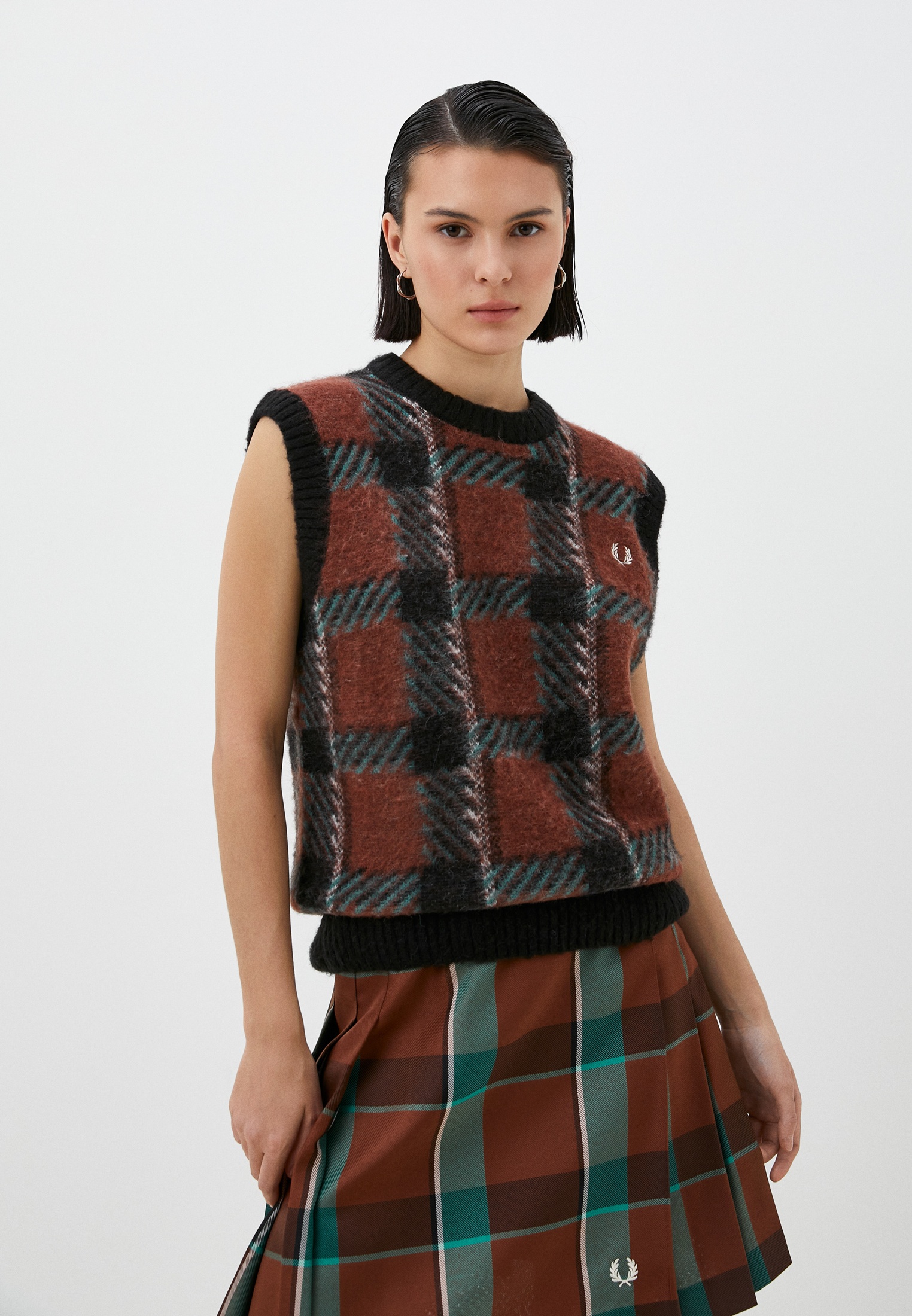 Жилет Fred Perry, цвет: коричневый, RTLADE997101 — купить в интернет ...