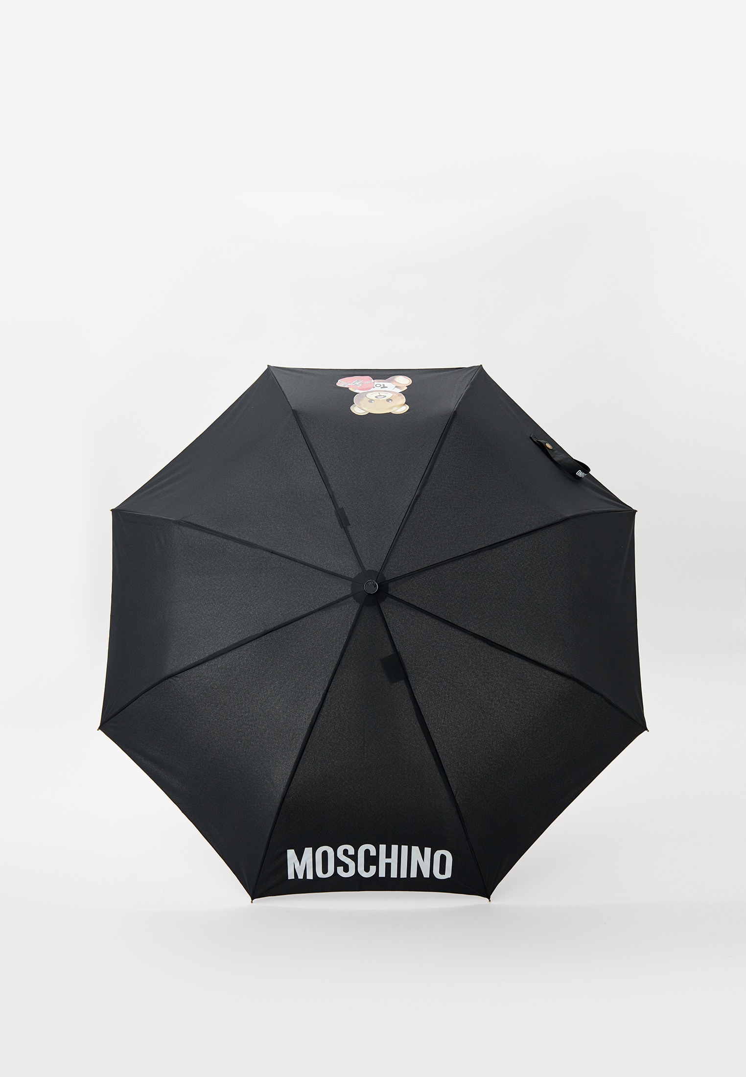 Зонт складной Moschino, цвет: черный, RTLADF112101 — купить в интернет ...