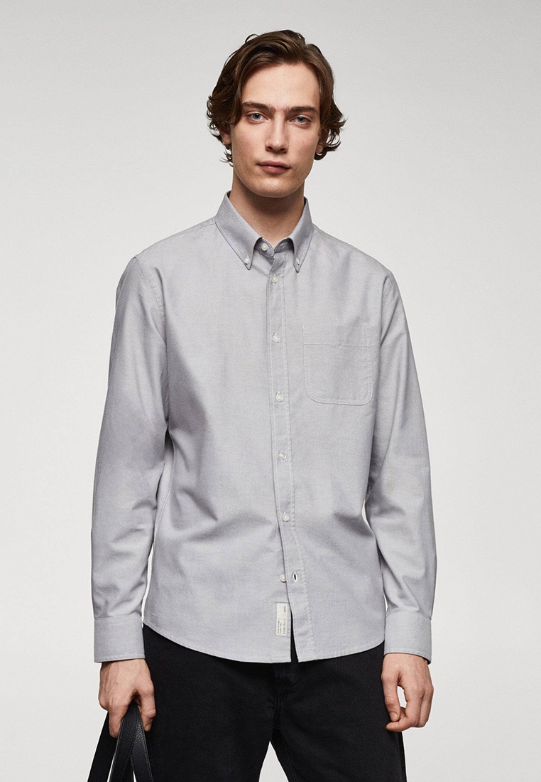 Рубашка Mango Man OXFORD, цвет: серый, RTLADF150501 — купить в интернет ...