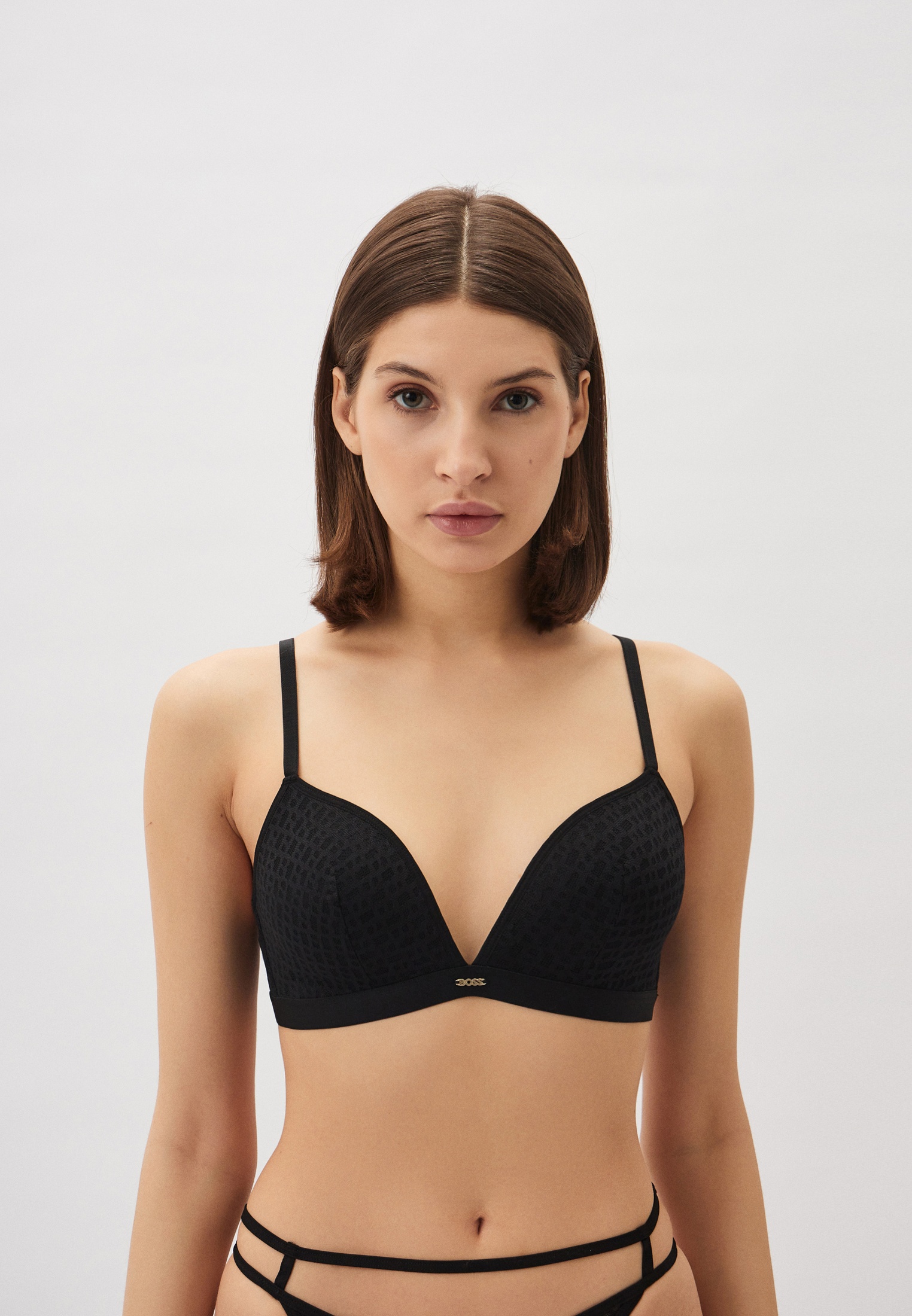 Бюстгальтер Boss TRIANGLE B LACE, цвет: черный, RTLADF613001 — купить в интернет-магазине Lamoda