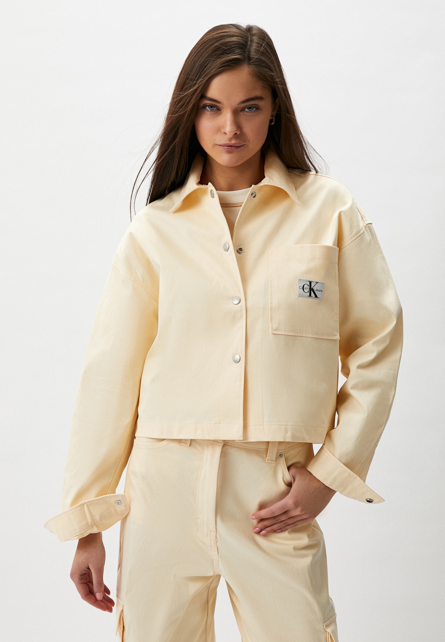 Рубашка Calvin Klein Jeans, цвет: желтый, RTLADF733001 — купить в ...