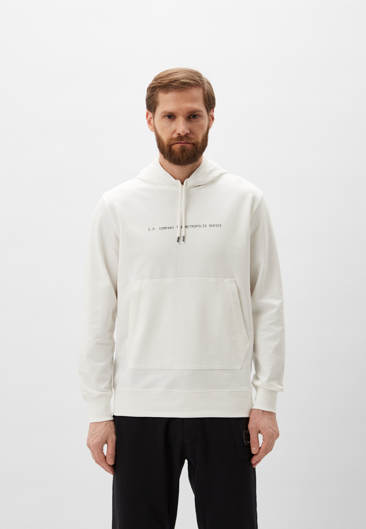 Худи C.P. Company Metropolis Series Stretch Fleece Graphic, цвет: белый ...
