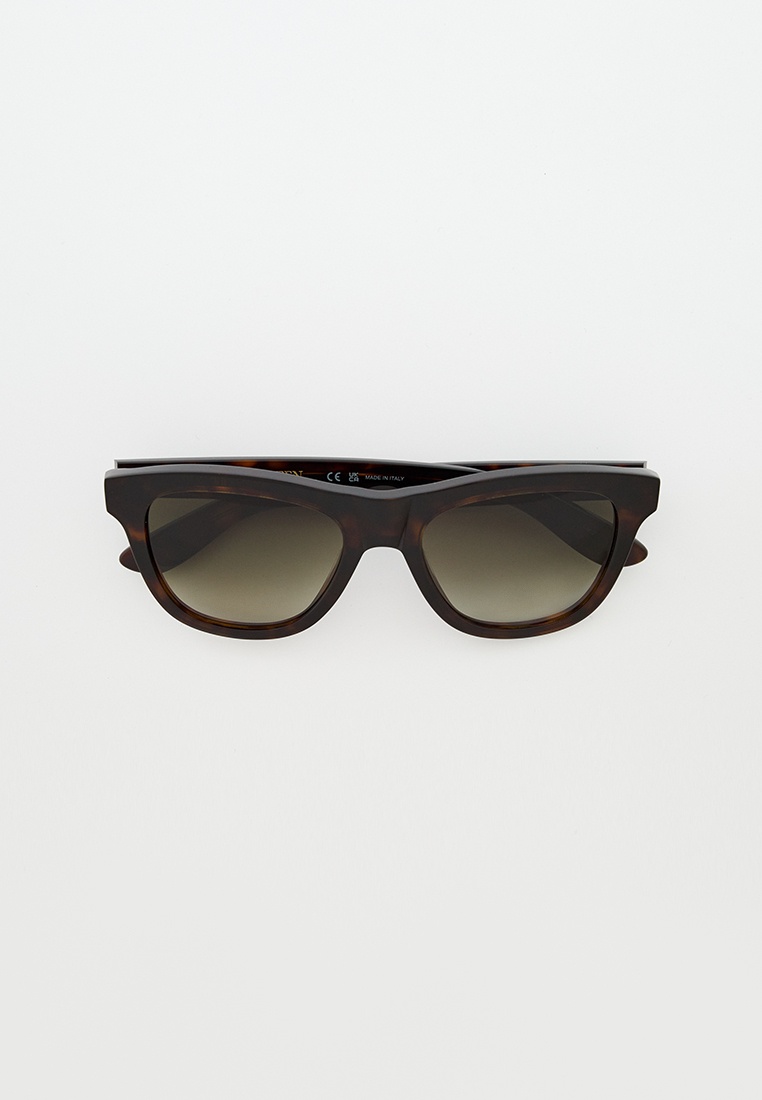 Очки солнцезащитные Alexander McQueen AM0421S 002, цвет: коричневый ...