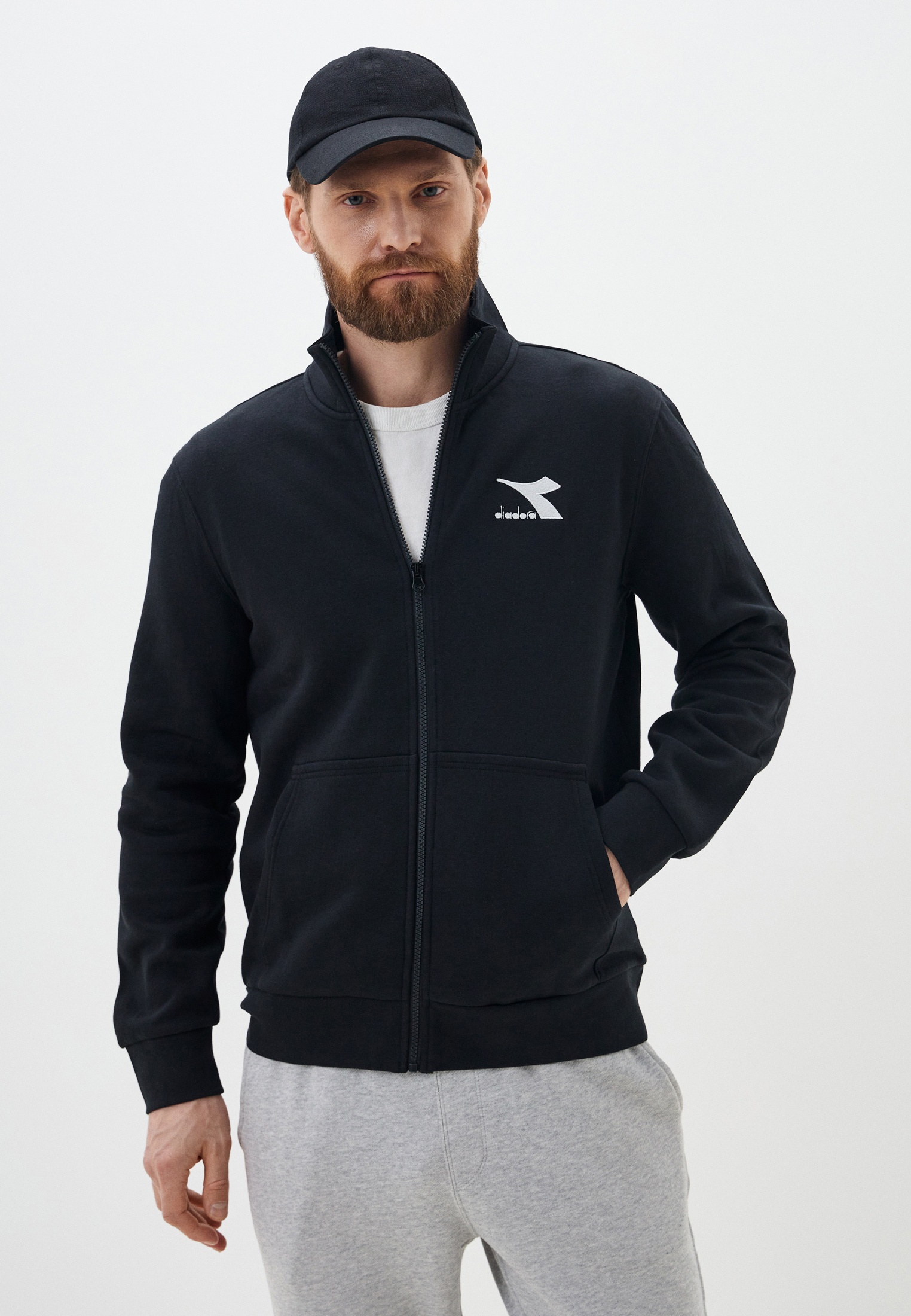 Олимпийка Diadora SWEAT FZ CORE, цвет: черный, RTLADG331601 — купить в ...