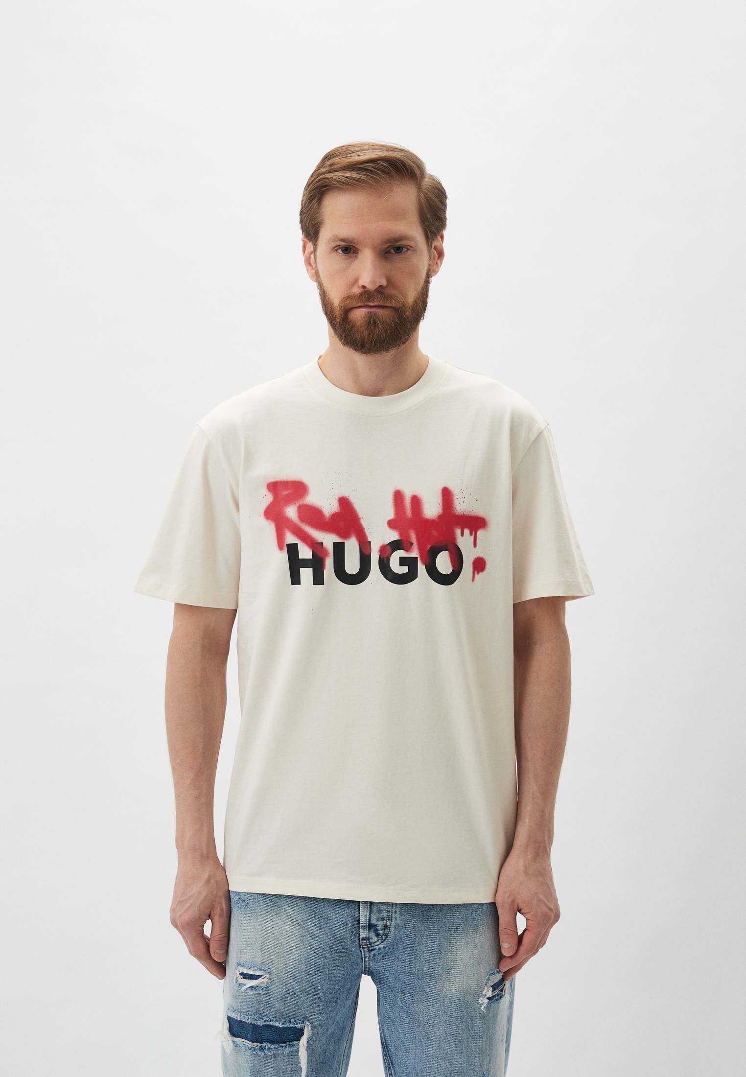 Футболка Hugo Dinricko, цвет: белый, RTLADG548501 — купить в интернет ...