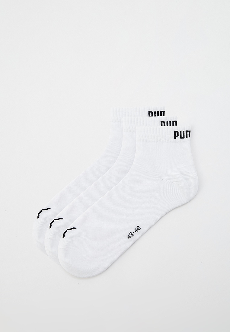 Носки 3 пары PUMA UNISEX QUARTER PLAIN 3P, цвет: белый, RTLADG697001 ...