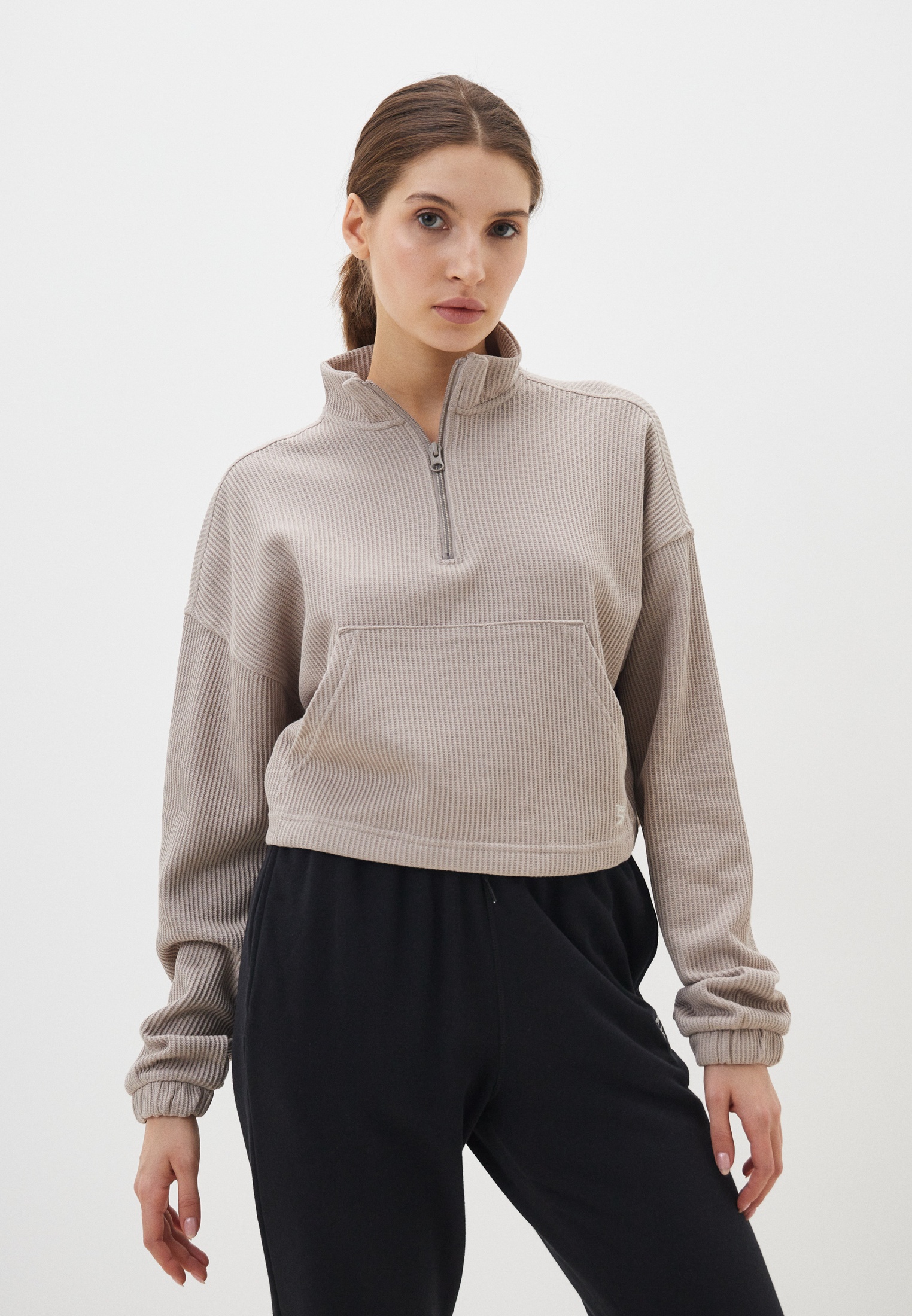 Олимпийка Reebok CL WDE WAFFLE COVERUP, цвет: серый, RTLADG760101 ...