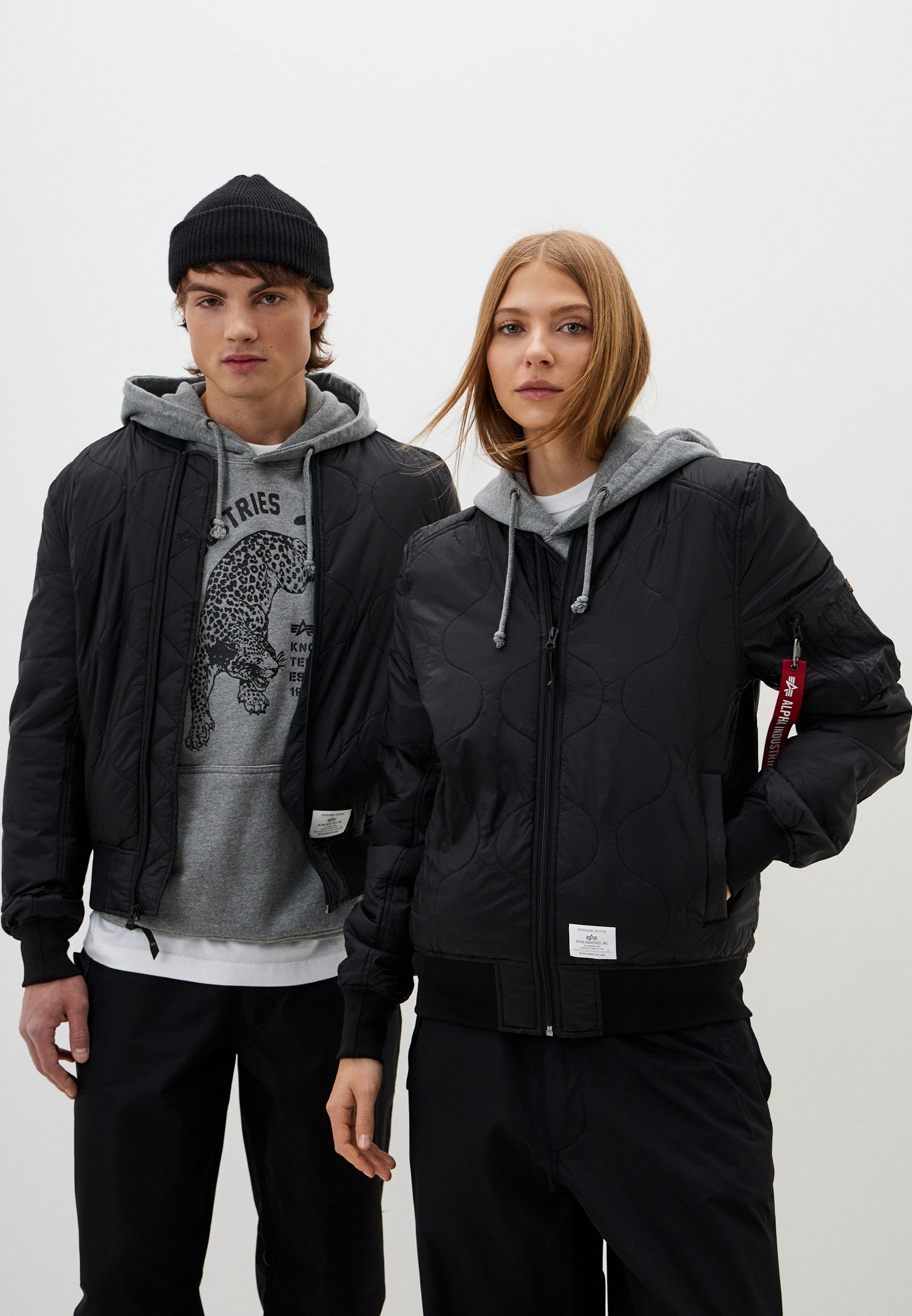 Бомбер Alpha Industries L-2B QUILTED FLIGHT JACKET, цвет: черный ...