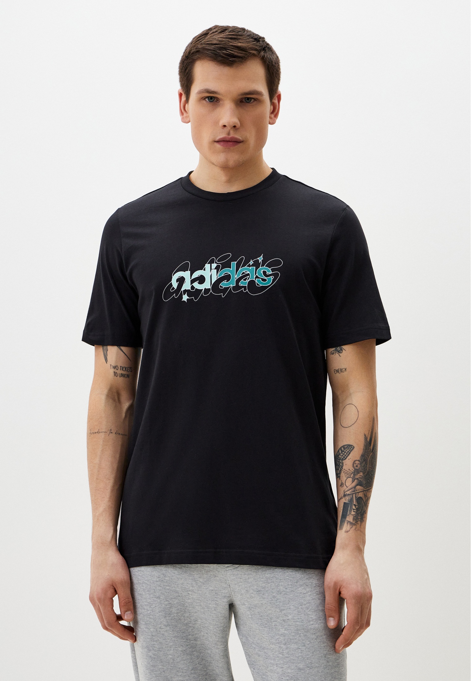 Футболка adidas M ILLUST LIN, цвет: черный, RTLADG815701 — купить в ...