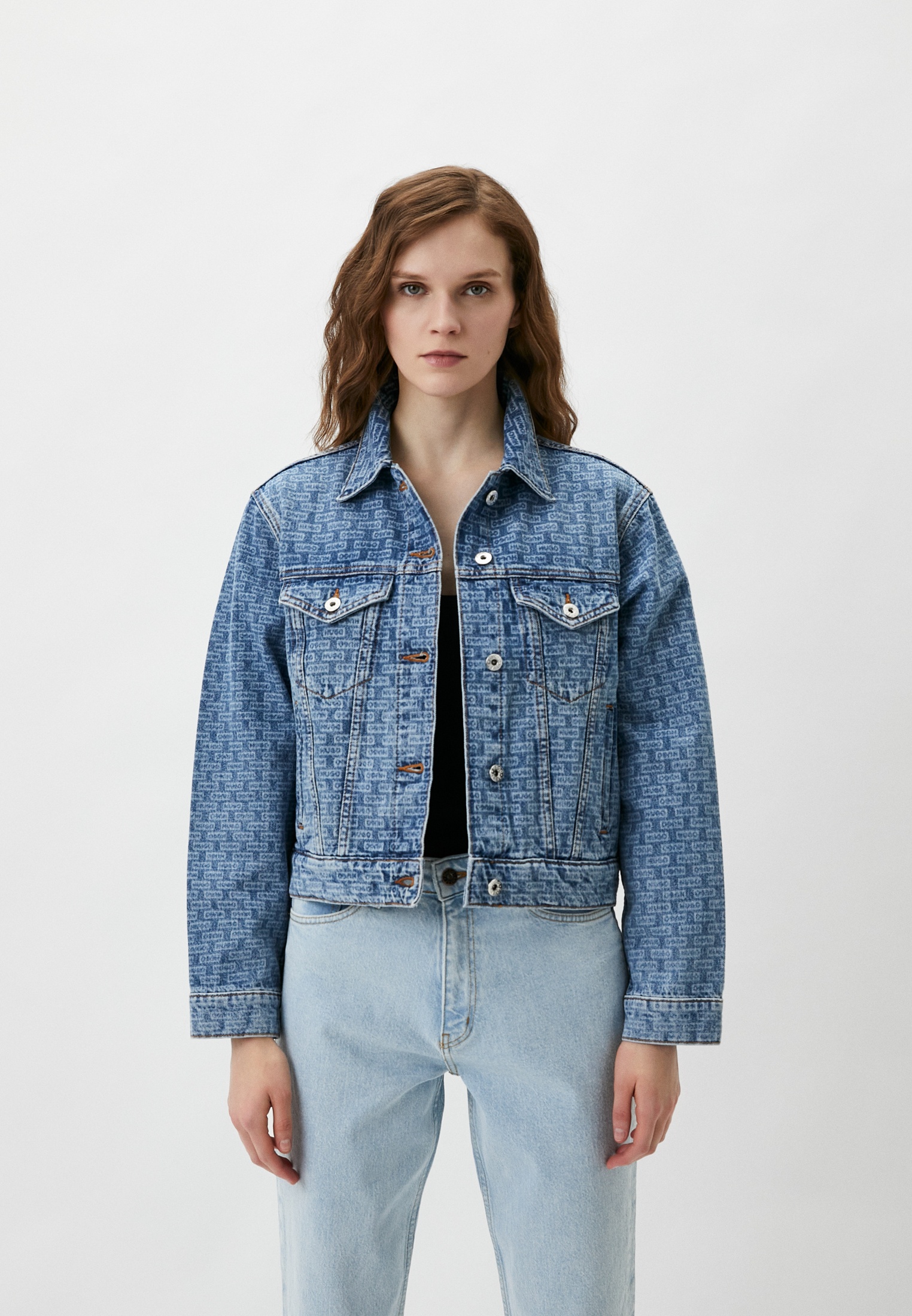 Куртка джинсовая Hugo Anouk_B, цвет: голубой, RTLADH232901 — купить в ...