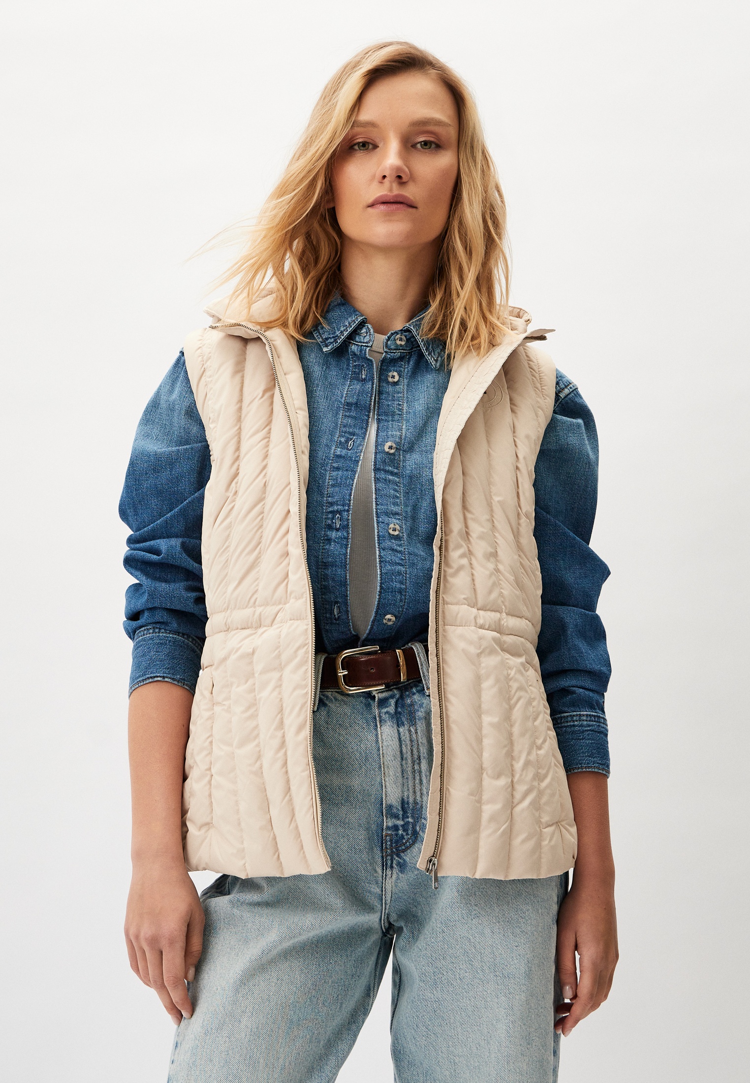 Жилет утепленный Tommy Hilfiger, цвет: бежевый, RTLADH543301 — купить в ...