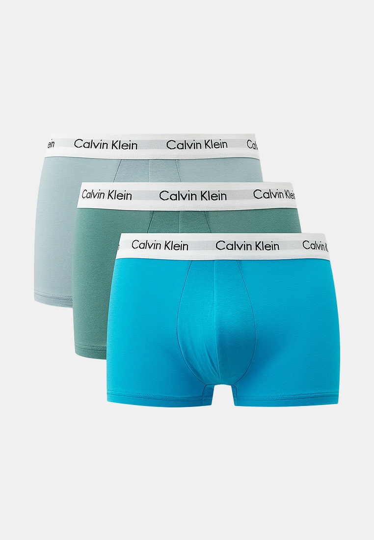 Трусы 3 шт. Calvin Klein LOW RISE TRUNK, цвет: бирюзовый, RTLADH880501 ...