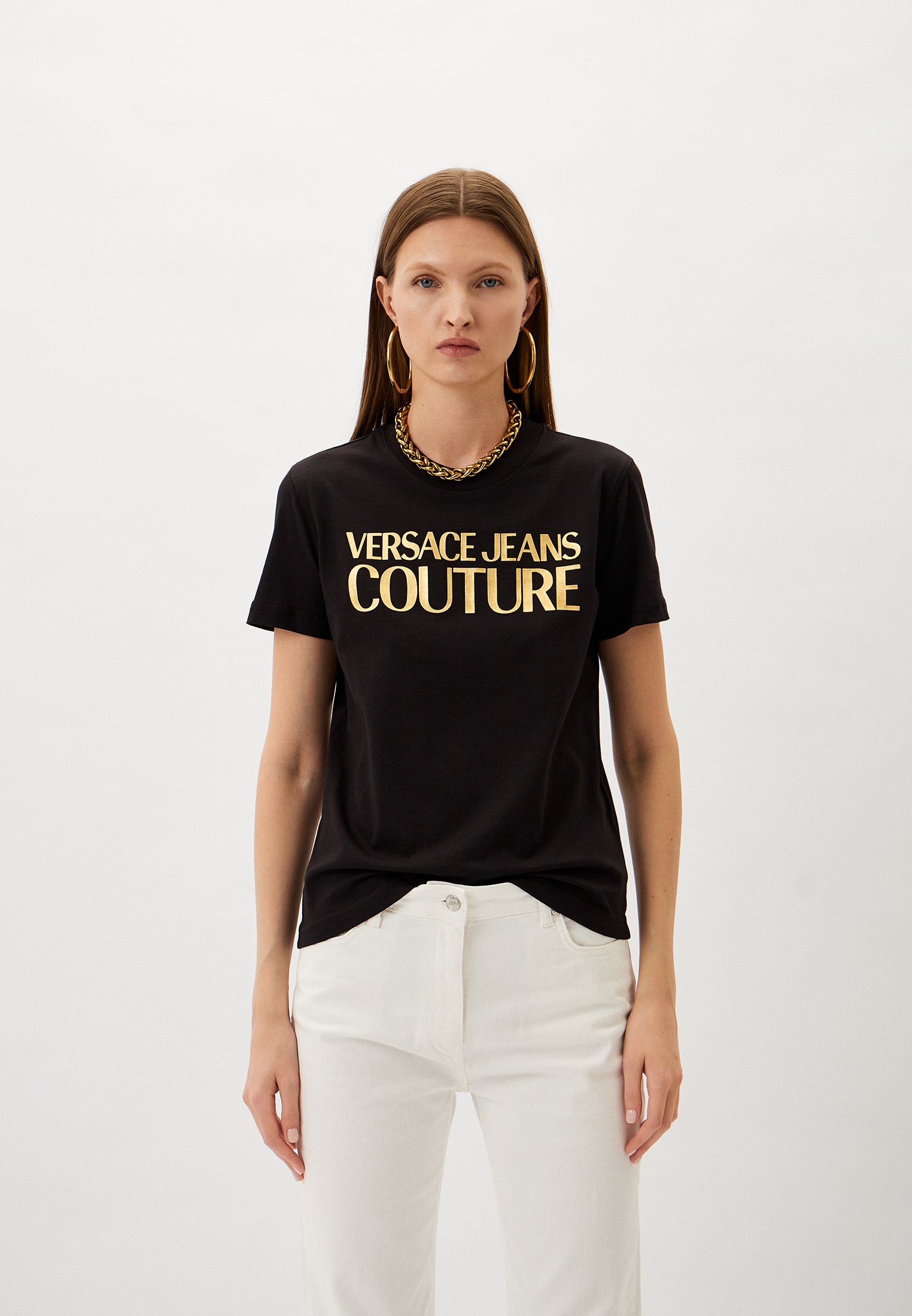 Футболка Versace Jeans Couture, цвет: черный, RTLADH908401 — купить в ...