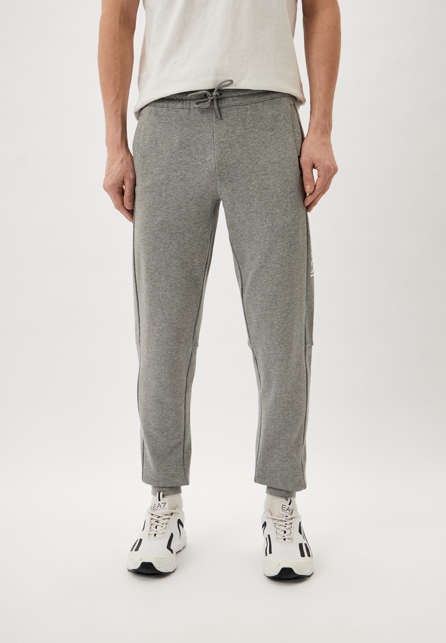 Брюки спортивные EA7 LOGO SERIES M, цвет: серый, RTLADI027201 — купить ...