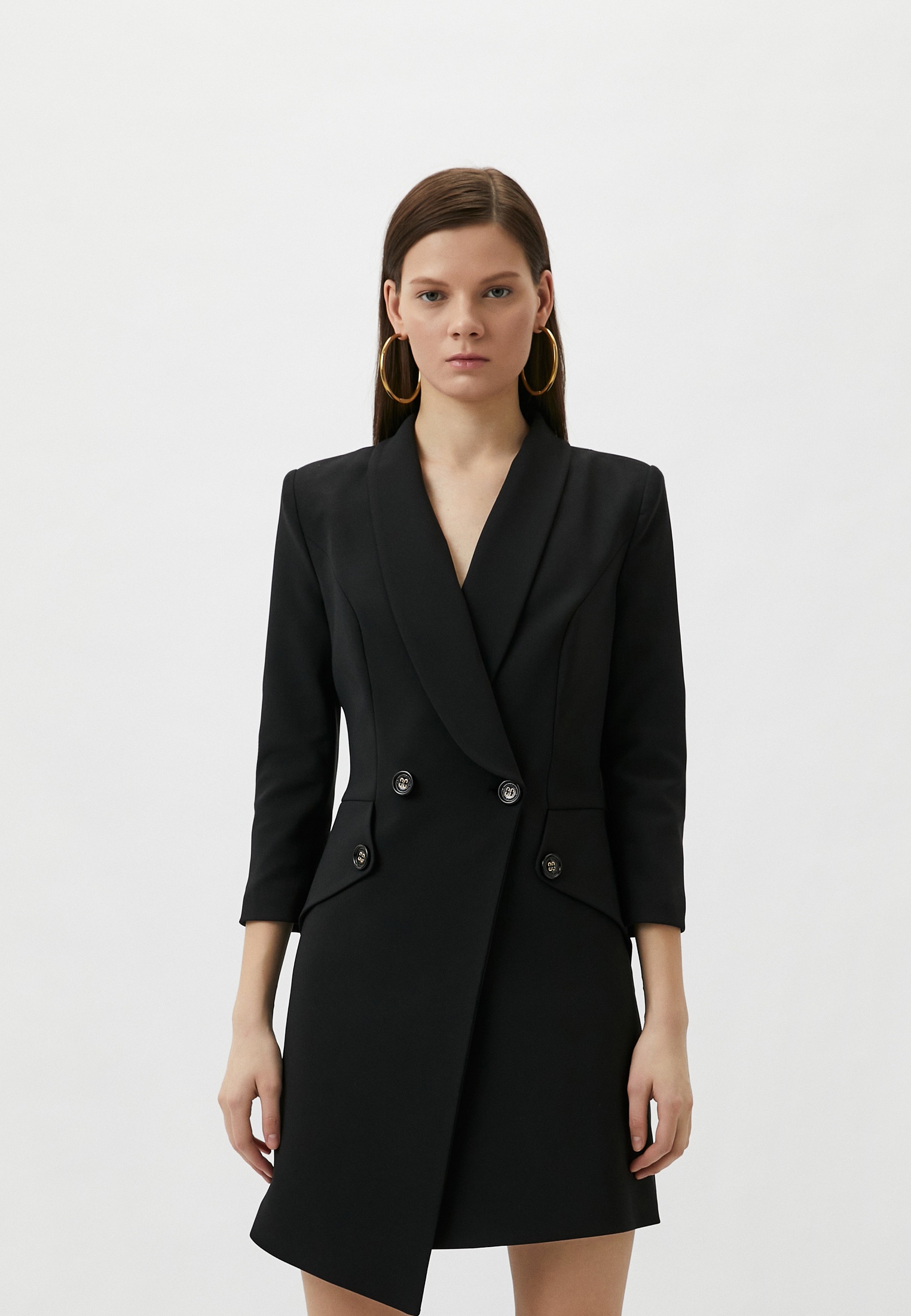 Платье Elisabetta Franchi, цвет: черный, RTLADI218301 — купить в ...