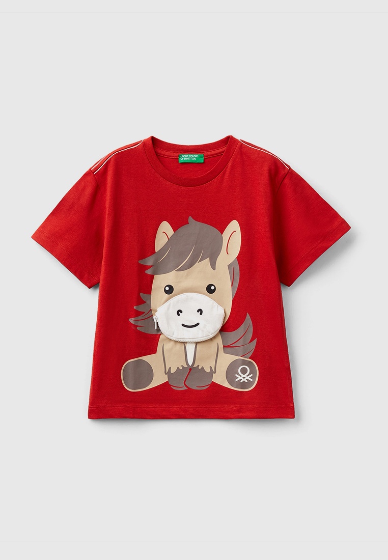 Футболка United Colors of Benetton, цвет: красный, RTLADI468201 ...