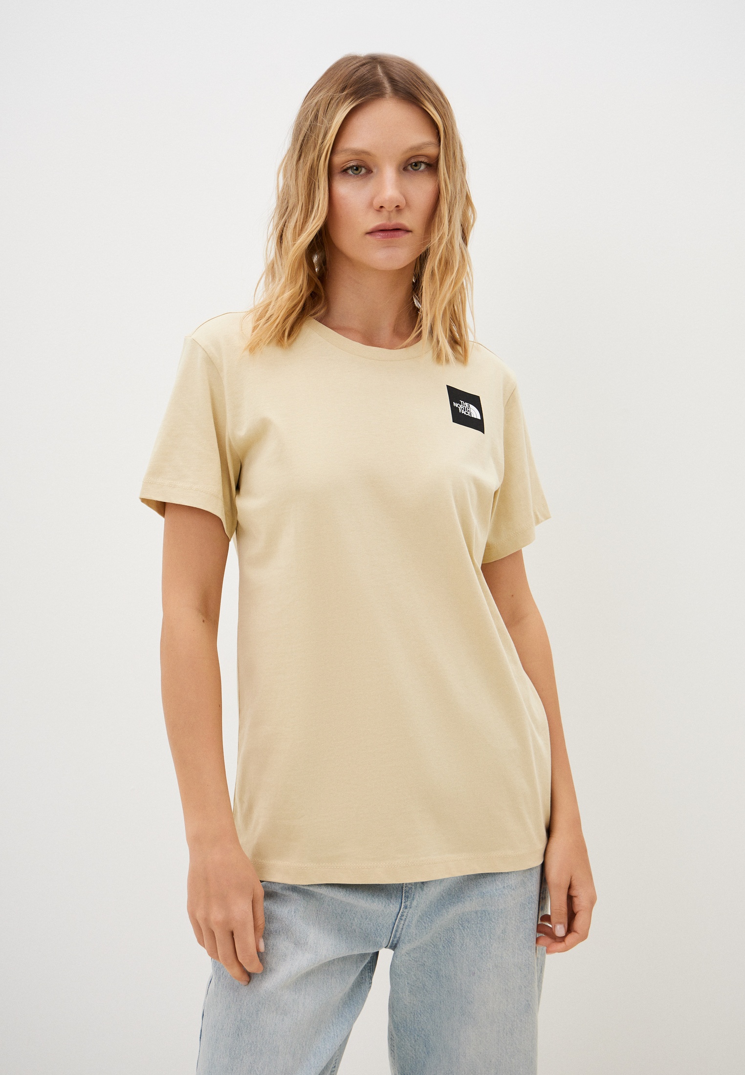 Футболка The North Face W S/S Relaxed Fine Tee, цвет: бежевый ...