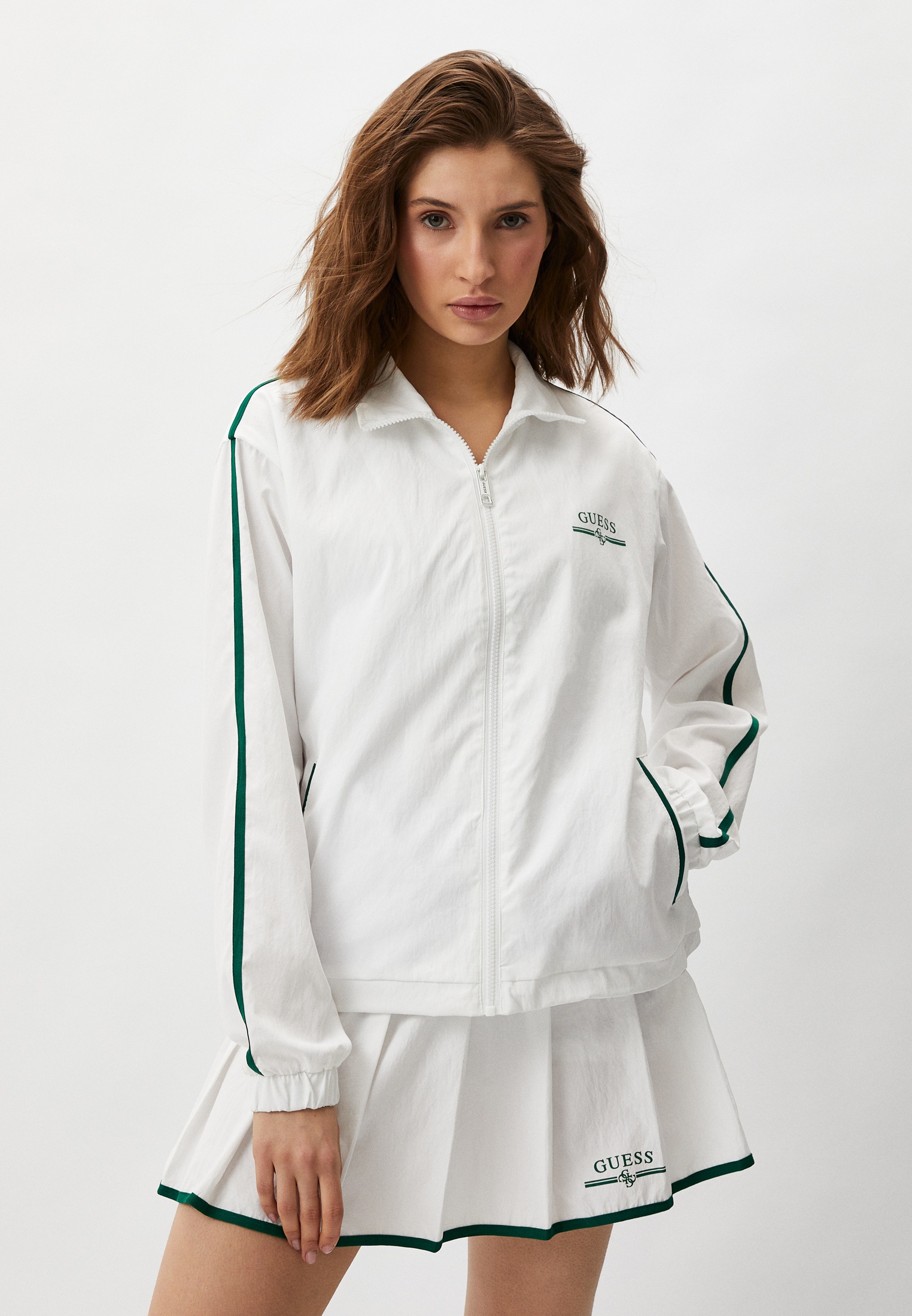 Ветровка Guess, цвет: белый, RTLADI561701 — купить в интернет-магазине ...
